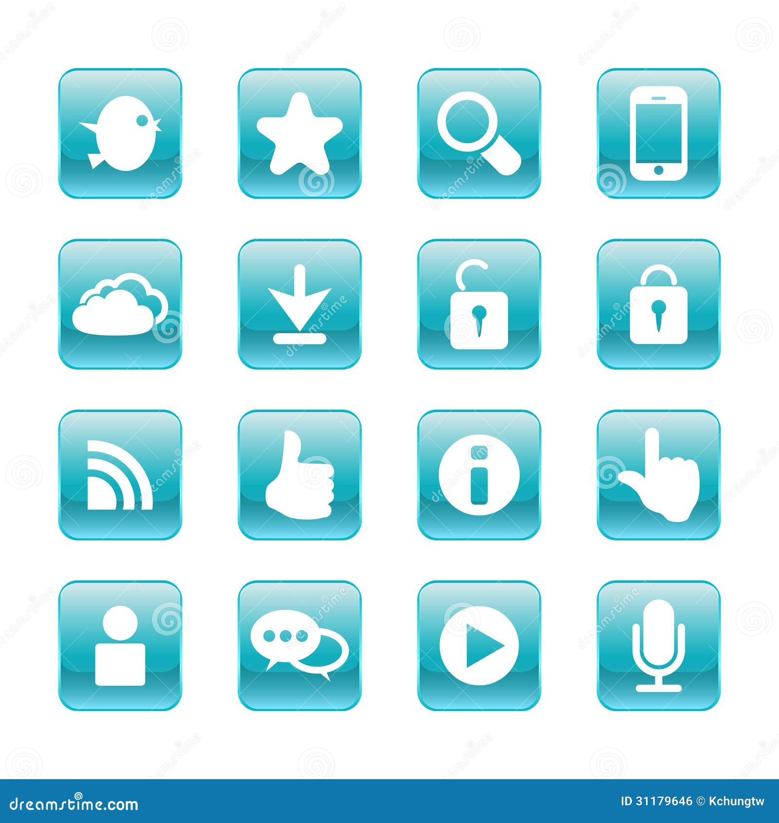 Web, Communicatie Pictogrammen: Internet-reeks. Vector Illustratie ...