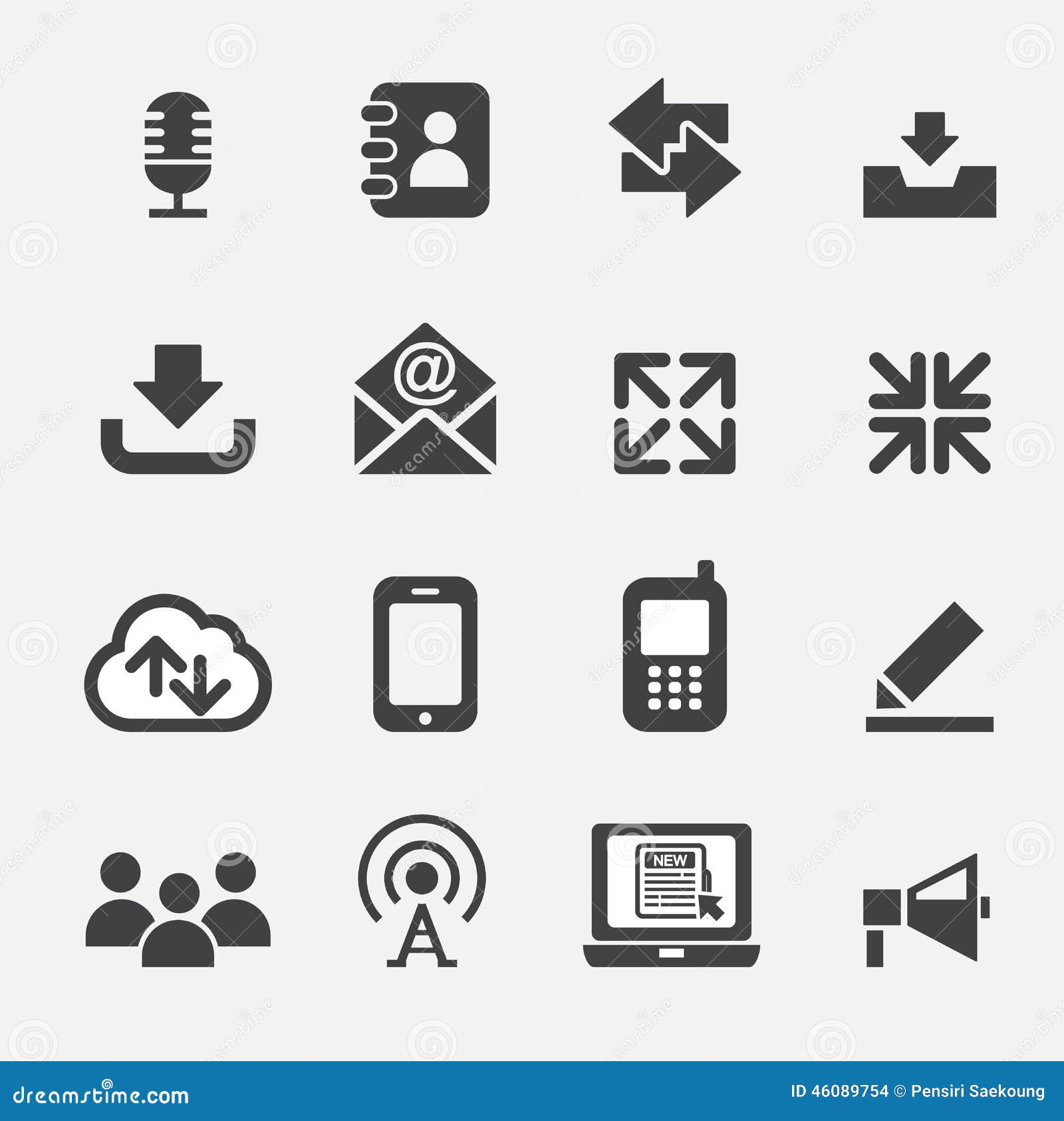 Web communication icon stock vector. Illustration of download - 46089754