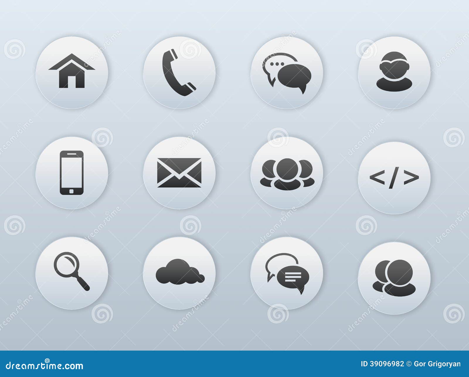 Web, Communication Icons: Internet Stock Vector - Illustration of ...
