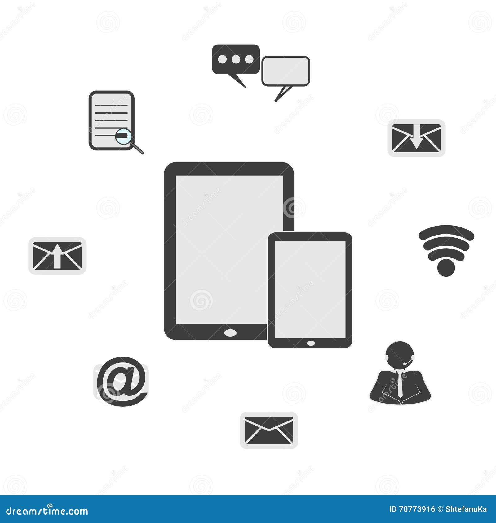 Web, Communication Icons: Internet Vector Set. Stock Vector ...