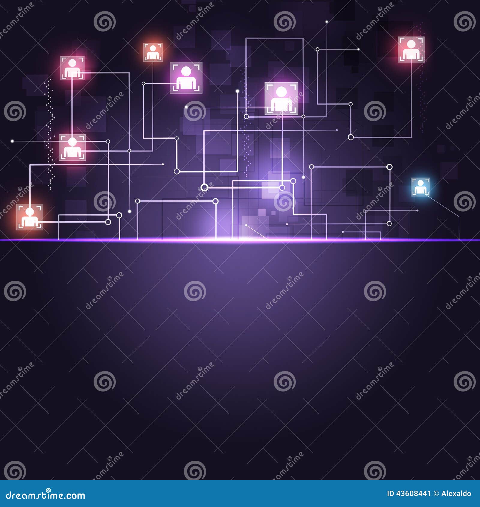 Web Communication Technology Background Stock Illustration ...