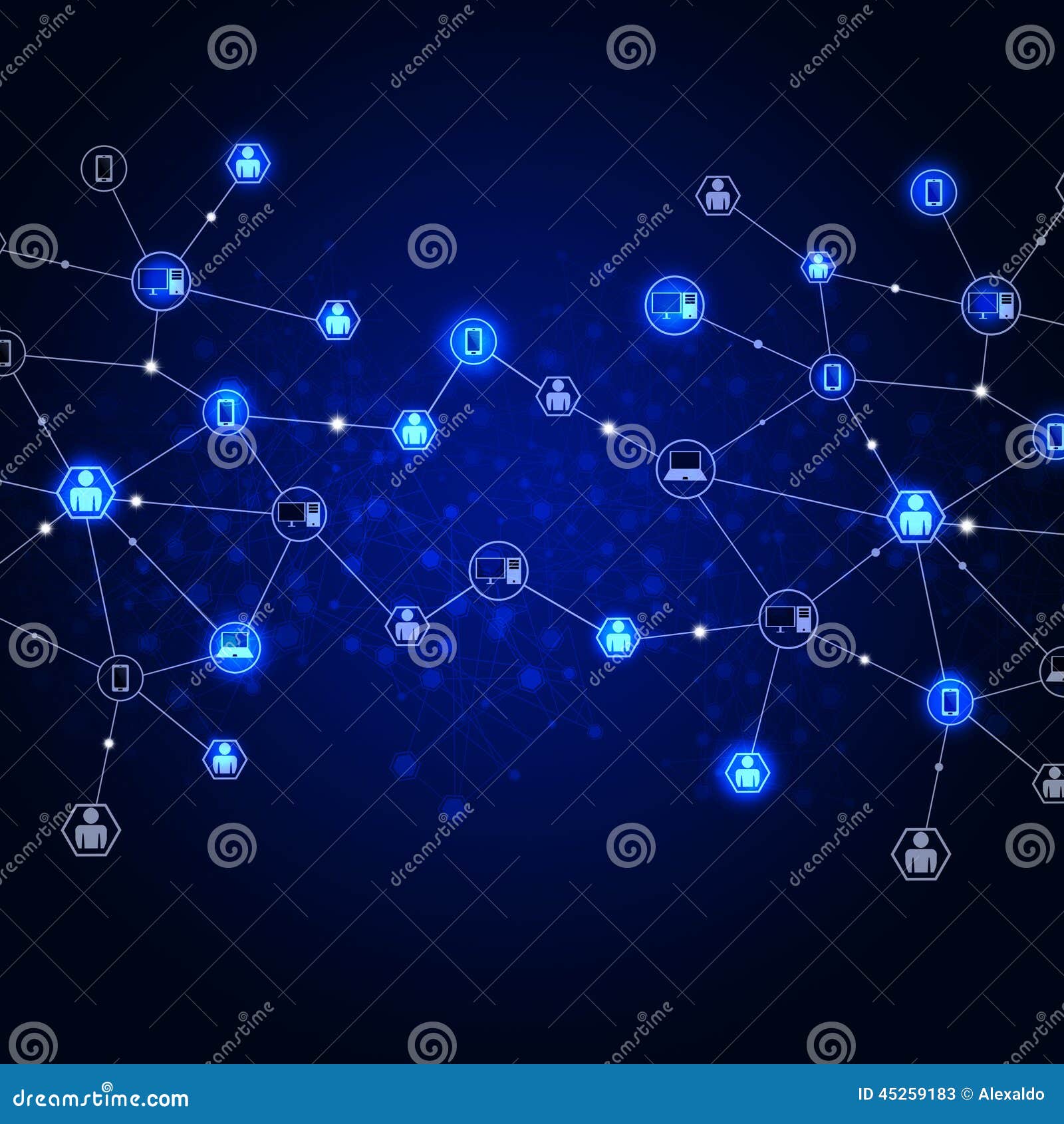 Web Communications Blue Background Stock Image | CartoonDealer.com ...