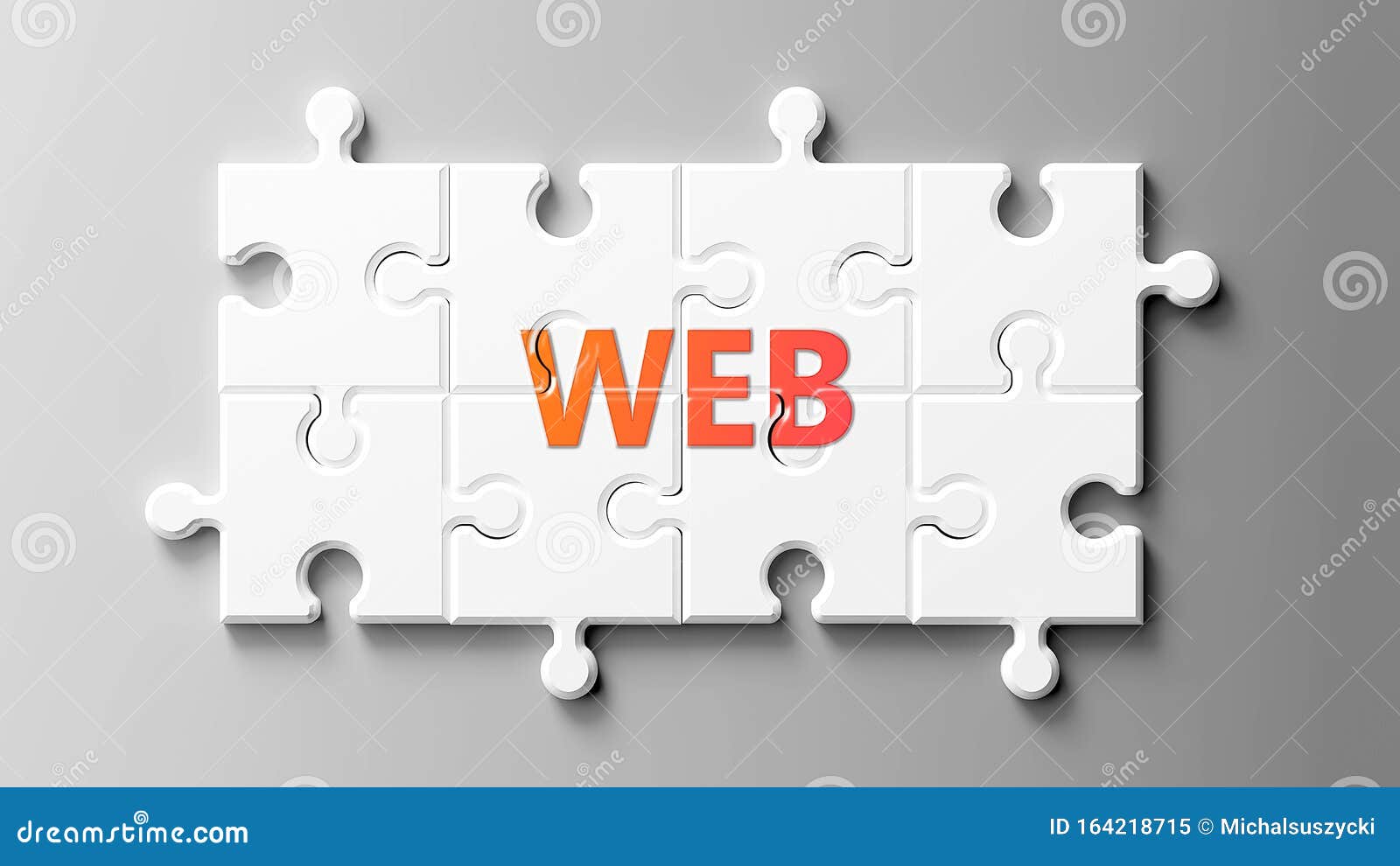 Web Complex Like a Puzzle - Pictured As Word Web on a Puzzle Pieces To ...