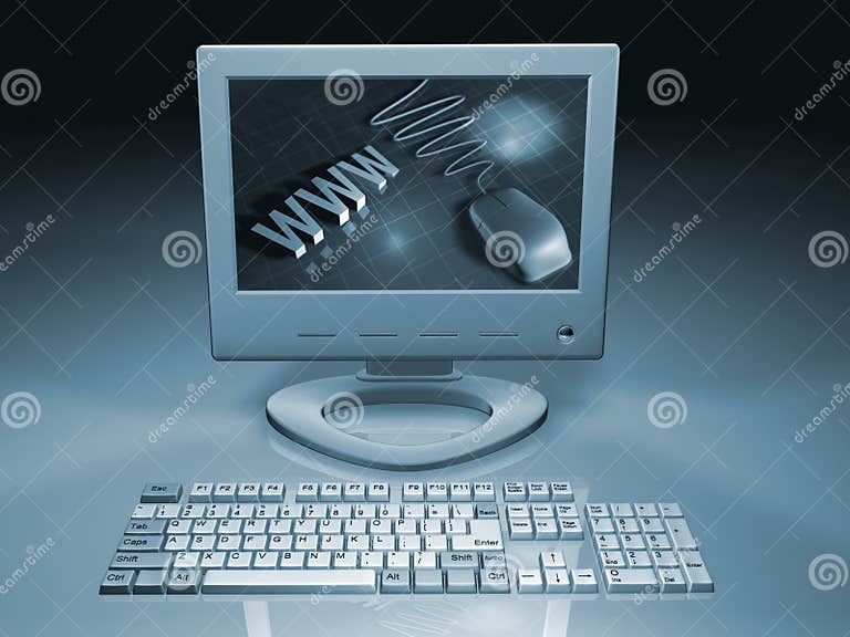 Web computer stock illustration. Illustration of monitor - 387588