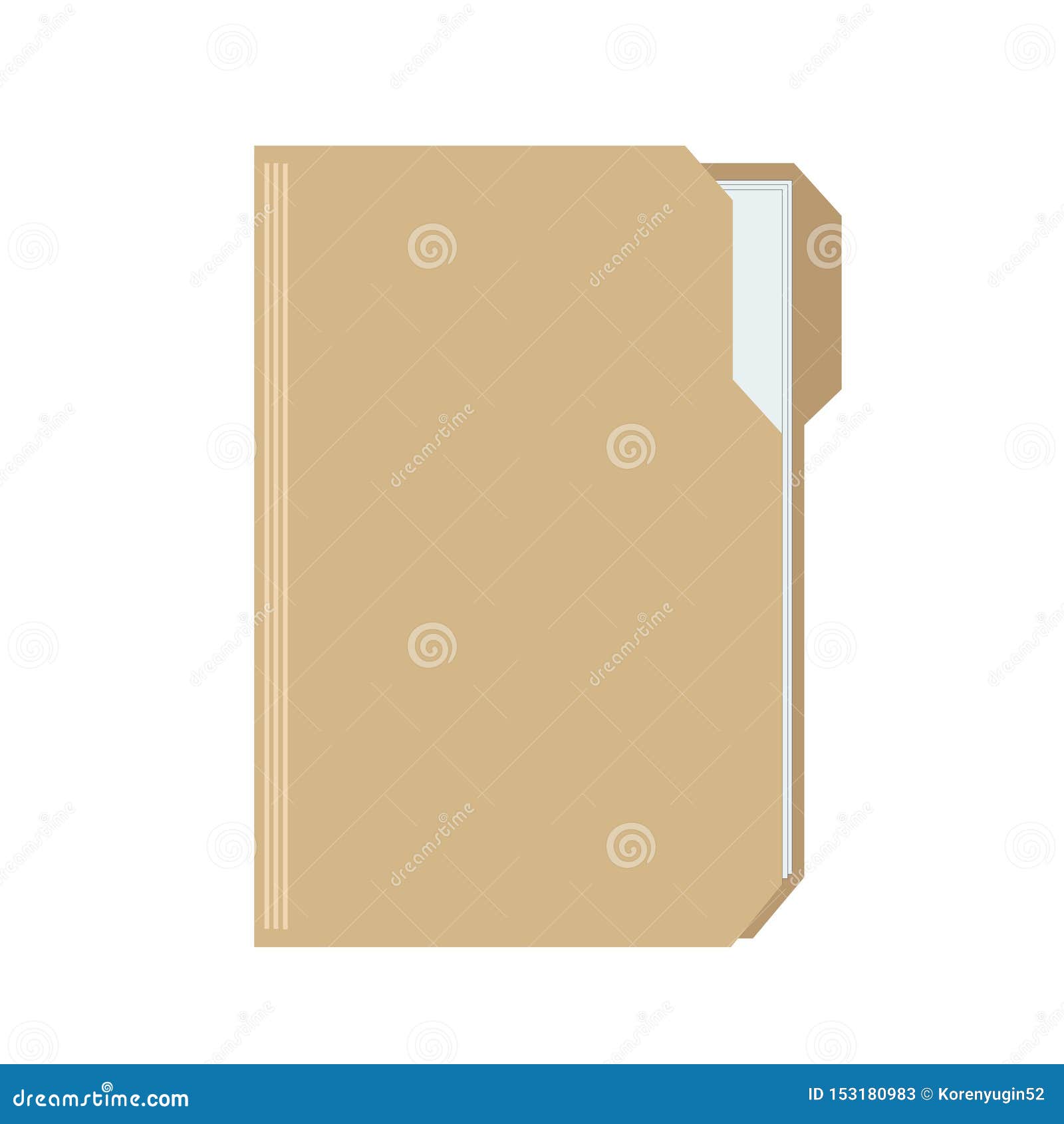 Web Computer Cardboard Folder with Documents Files for Design on White ...