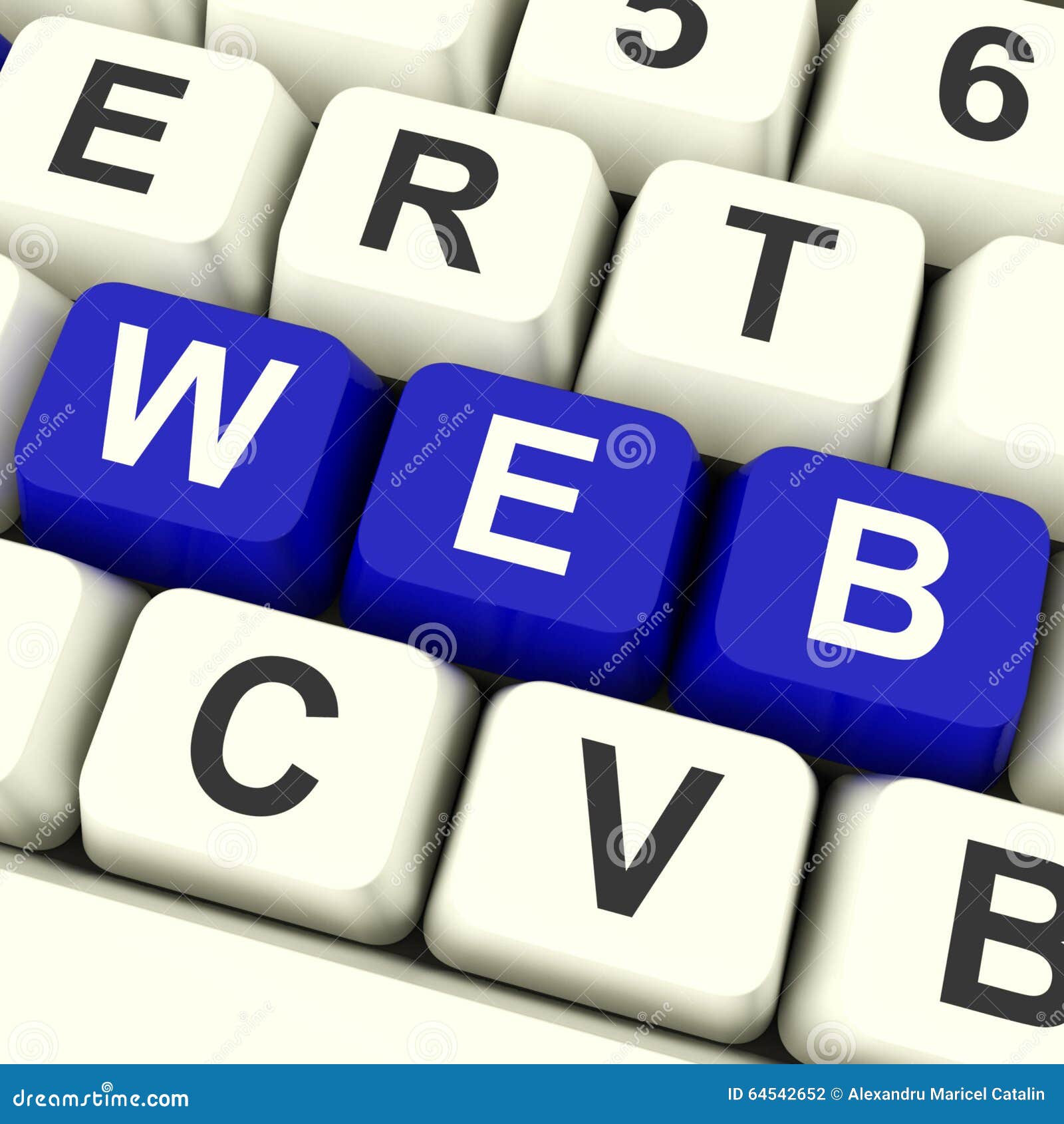 Web Computer Keys Showing Online Websites or Internet Stock Photo ...