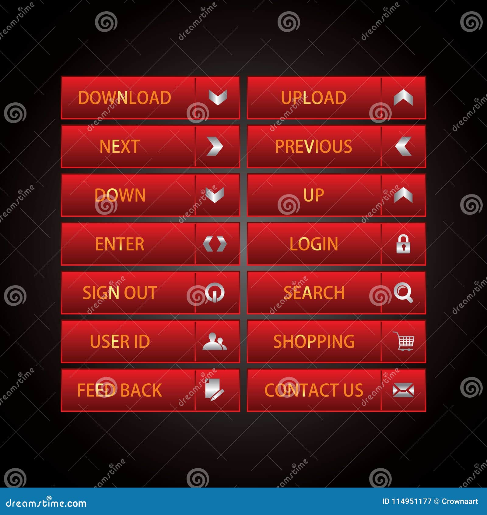 Web Design buttons Theme stock illustration. Illustration of colorful ...