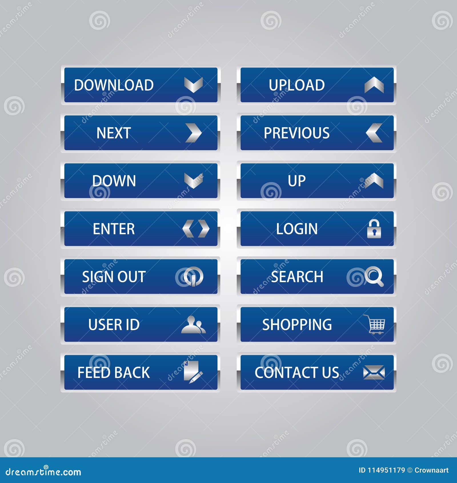 Web Design buttons Theme stock illustration. Illustration of ...