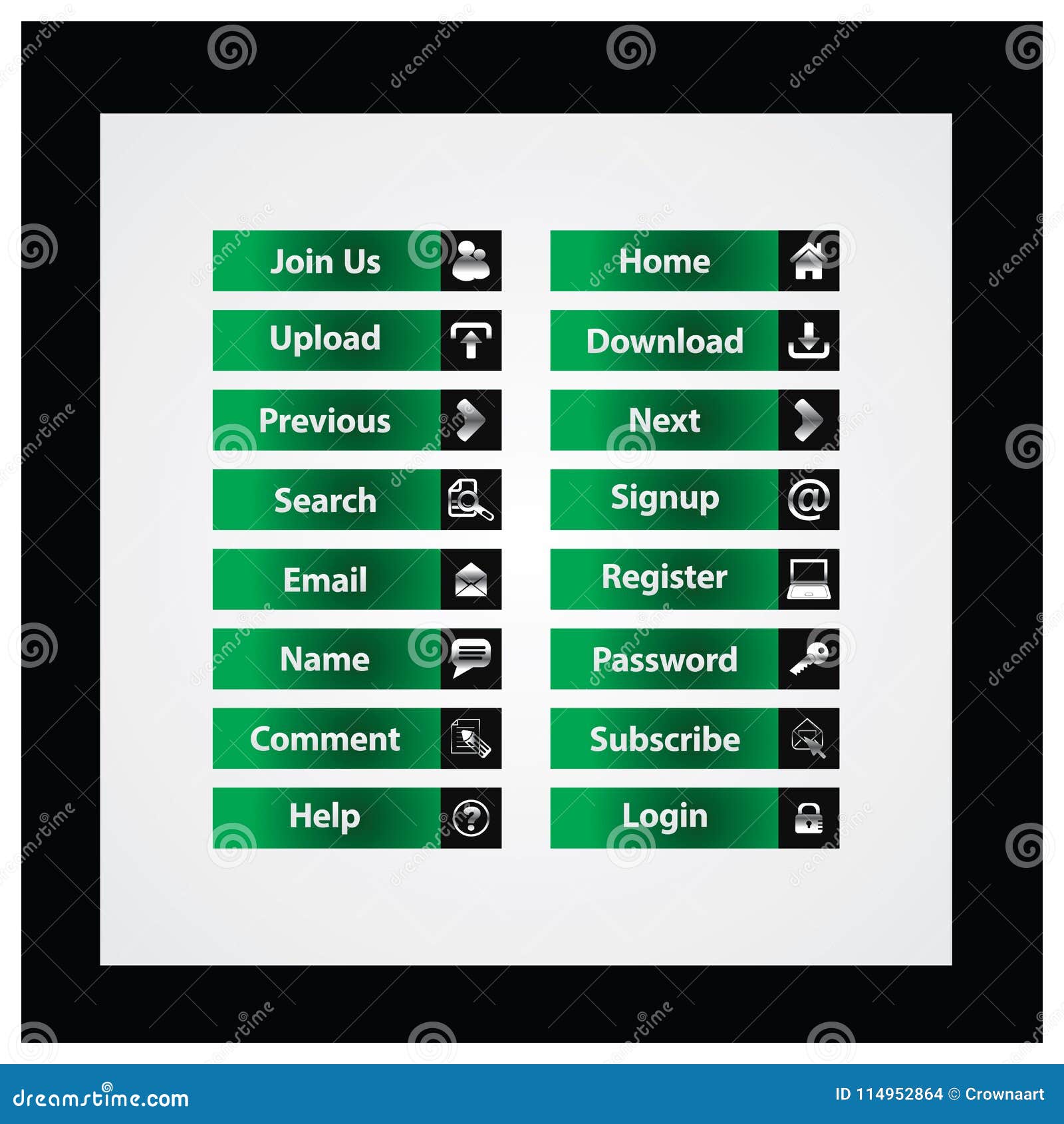 Web Design buttons Theme stock illustration. Illustration of elements ...