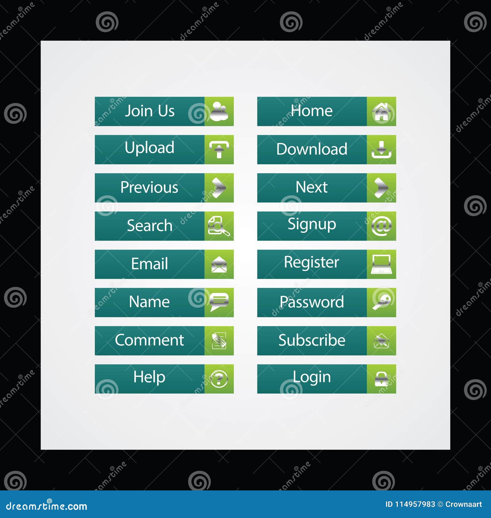 Web Design buttons Theme stock illustration. Illustration of designing - 114957983