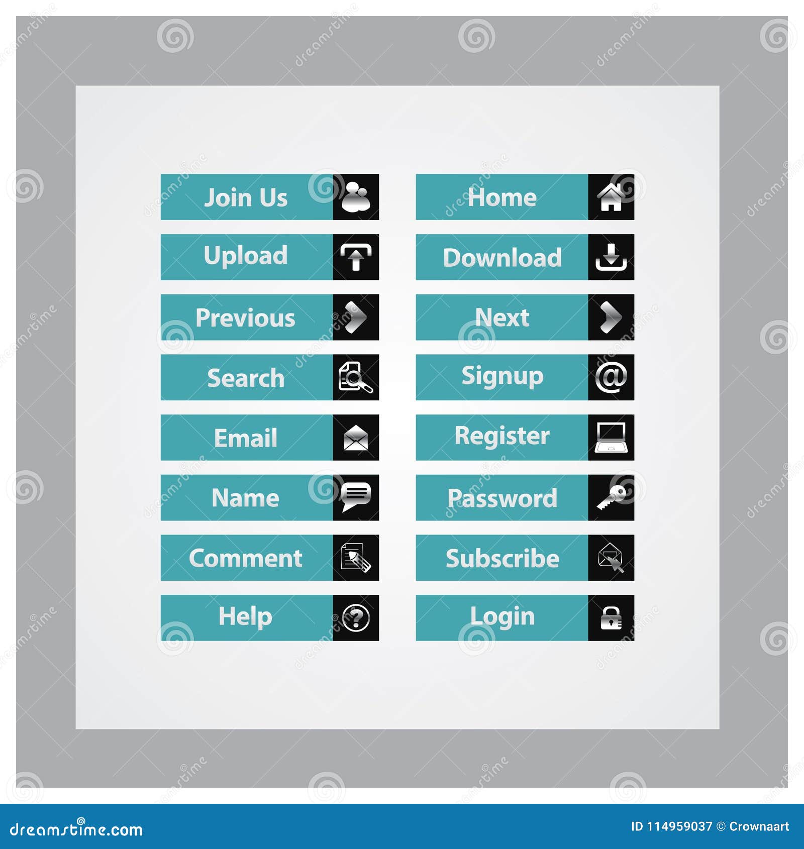 Web Design buttons Theme stock illustration. Illustration of design ...