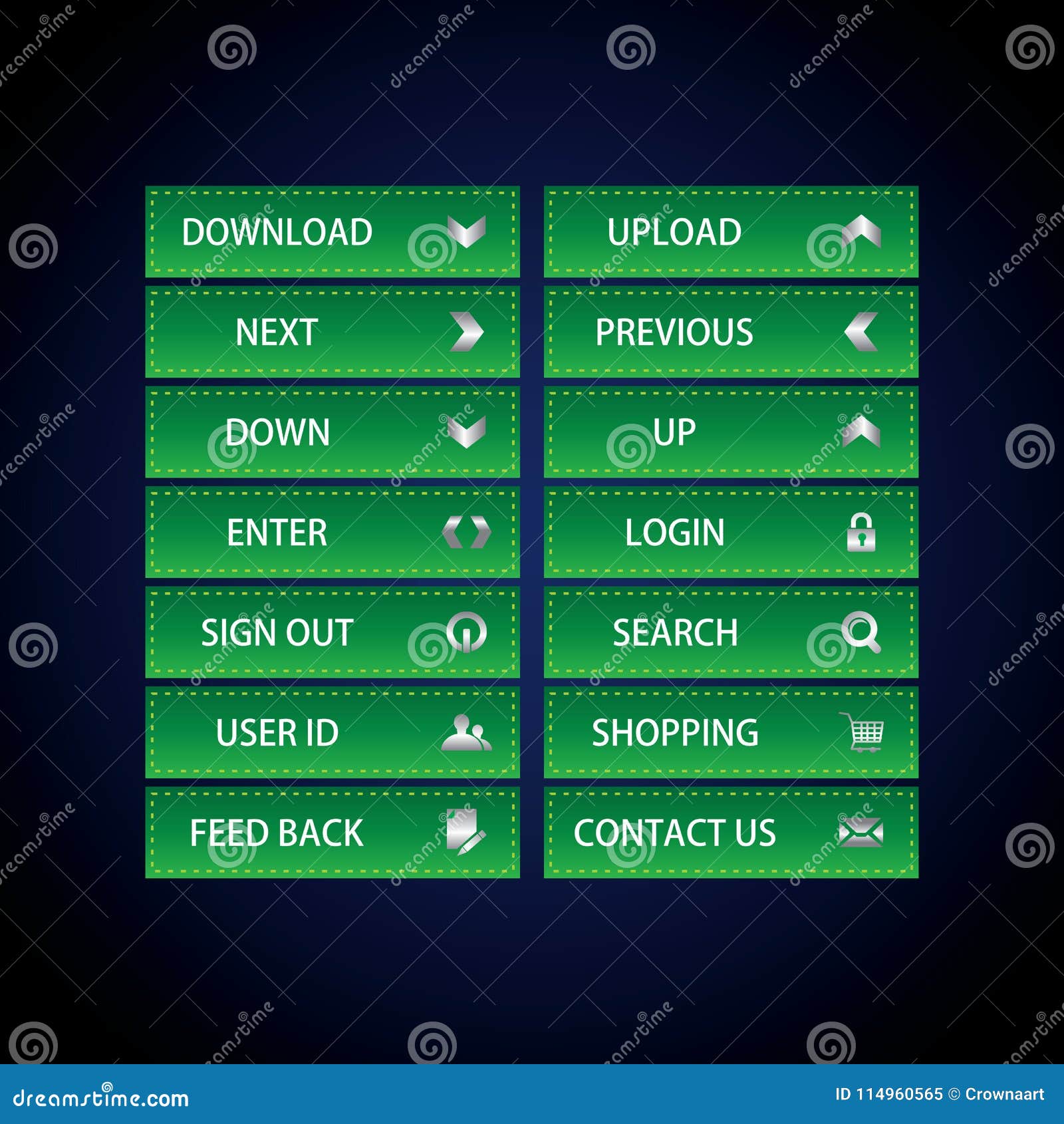 Web Design buttons Theme stock illustration. Illustration of cursor ...