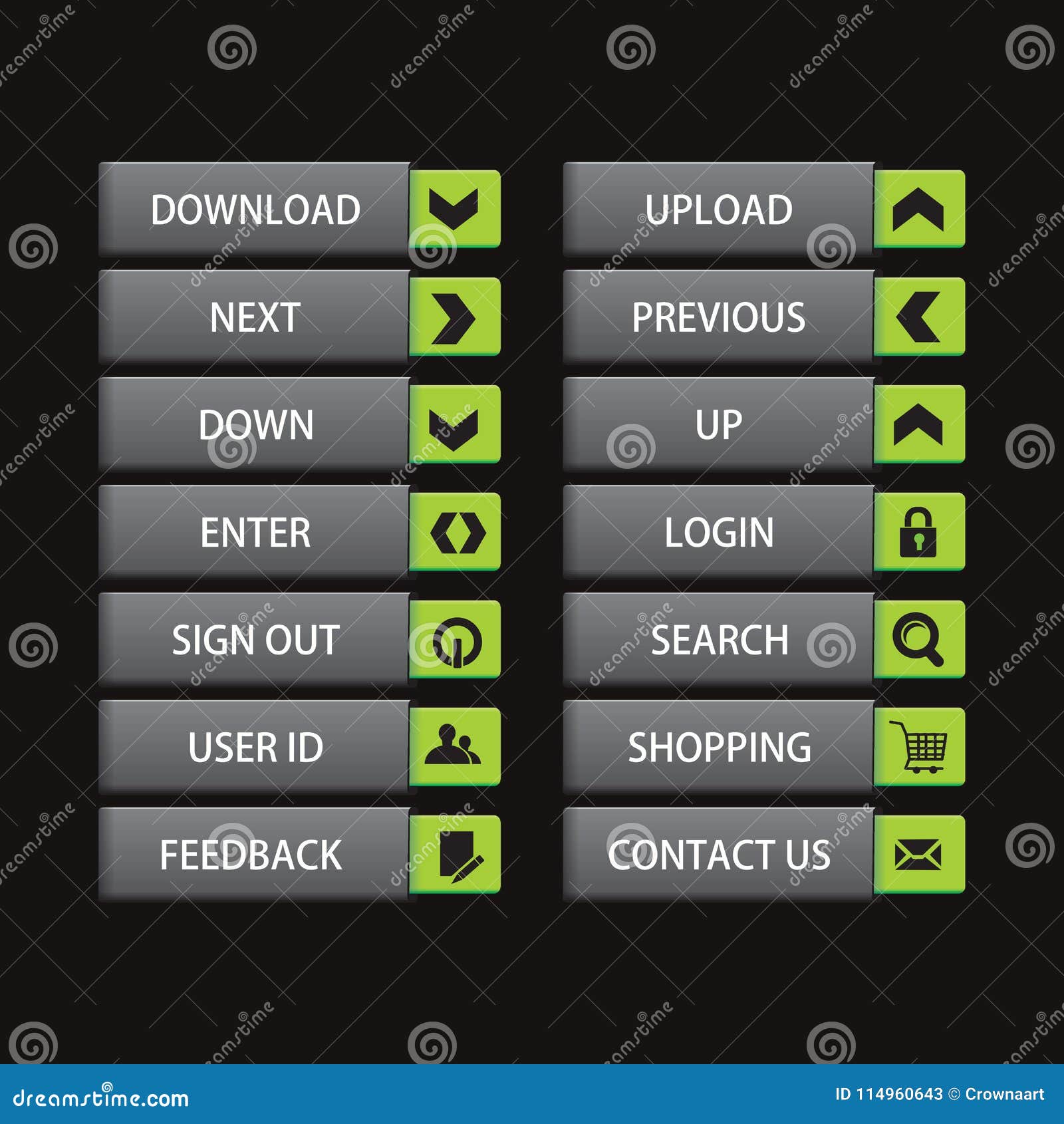 Web Design buttons Theme stock illustration. Illustration of buttons - 114960643