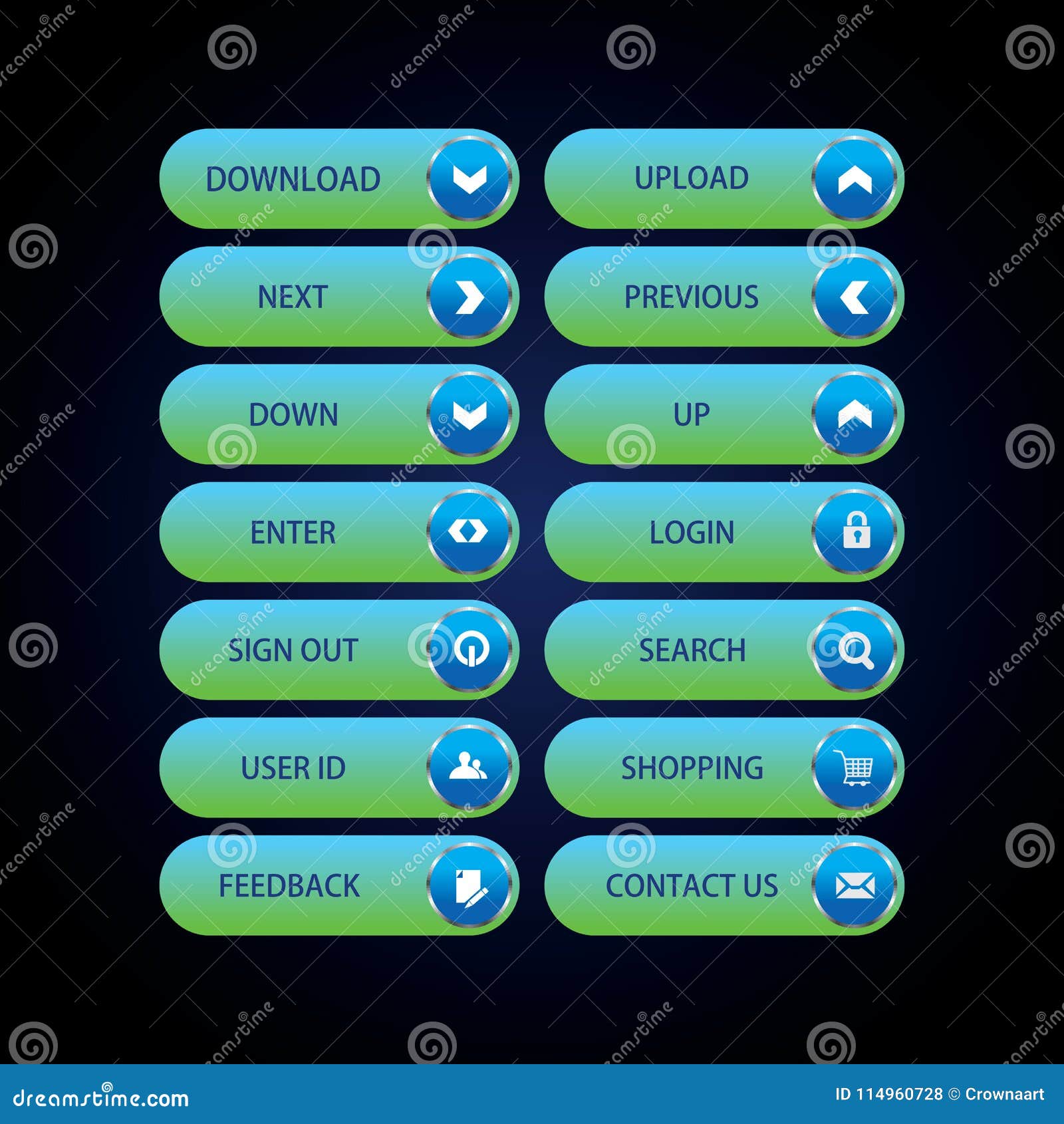 Web Design buttons Theme stock illustration. Illustration of application - 114960728