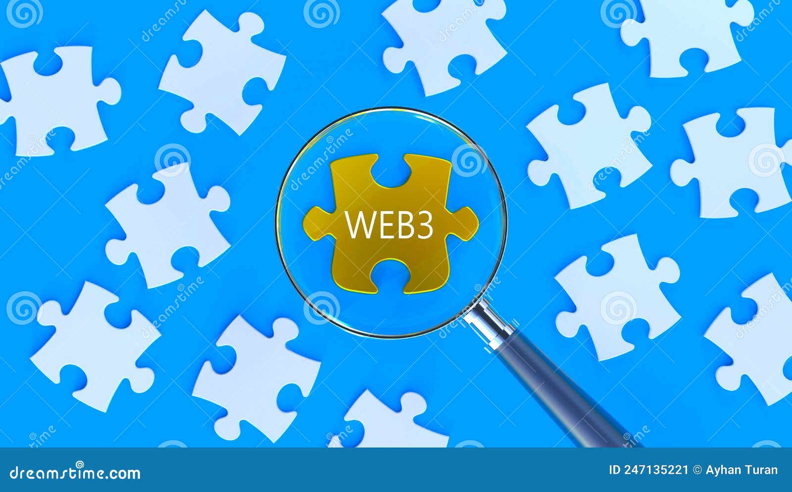 Web3 Concept and 3d Render. Stock Illustration - Illustration of ...