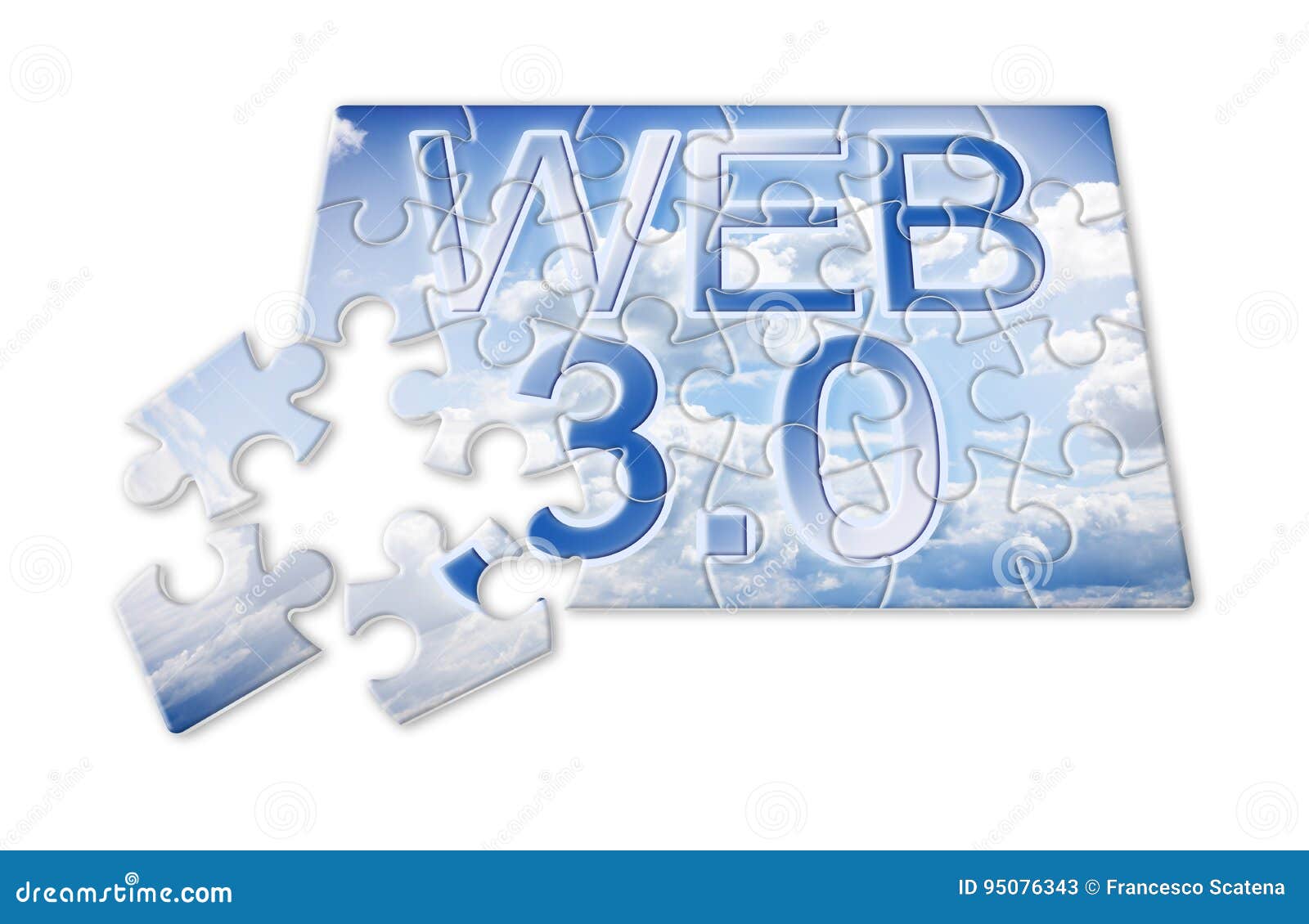 WEB 3.0 - Concept Image in Puzzle Shape Stock Illustration ...
