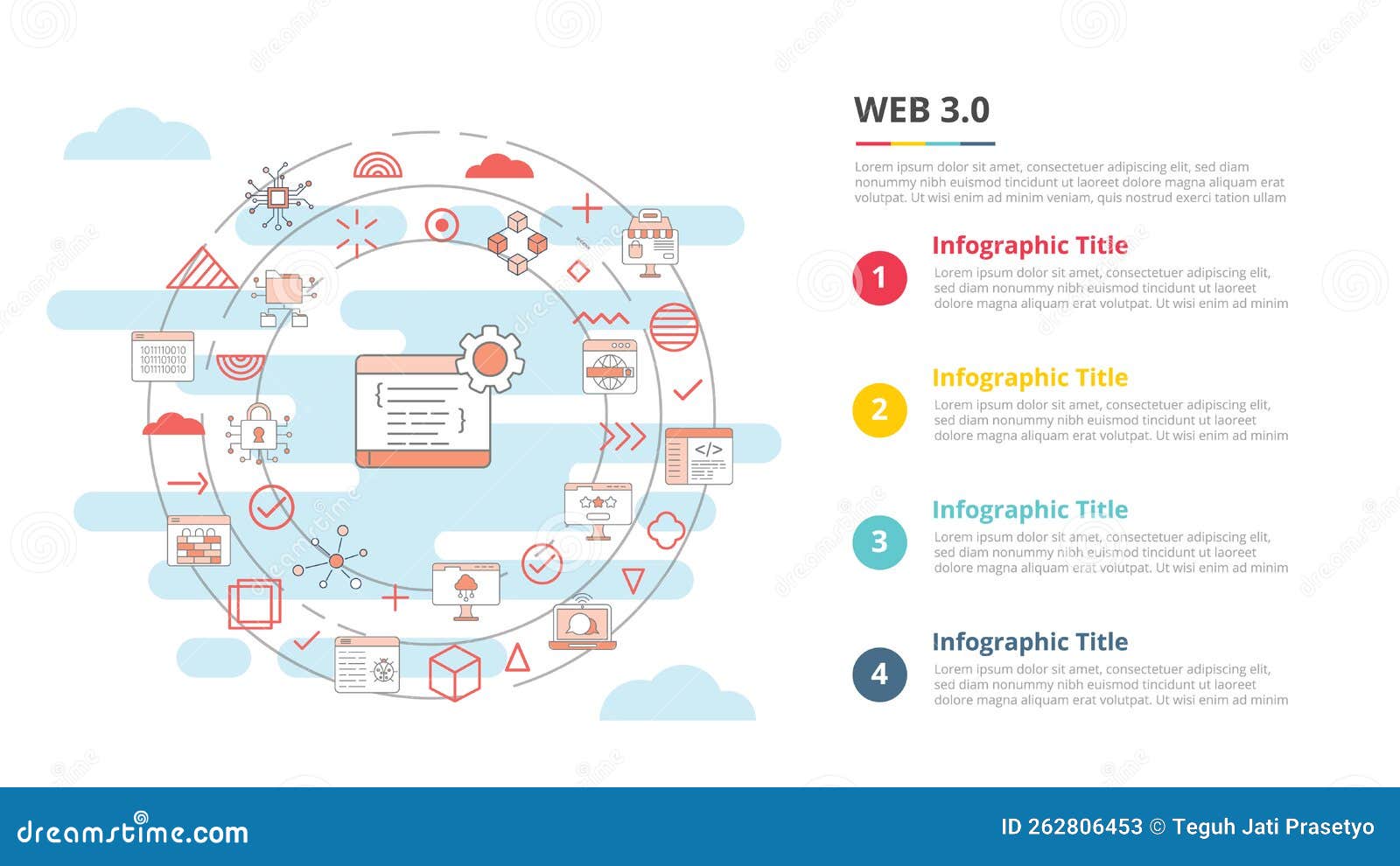 Web3 Point Diagram Option Element Steps Infographic Circles Shapes ...