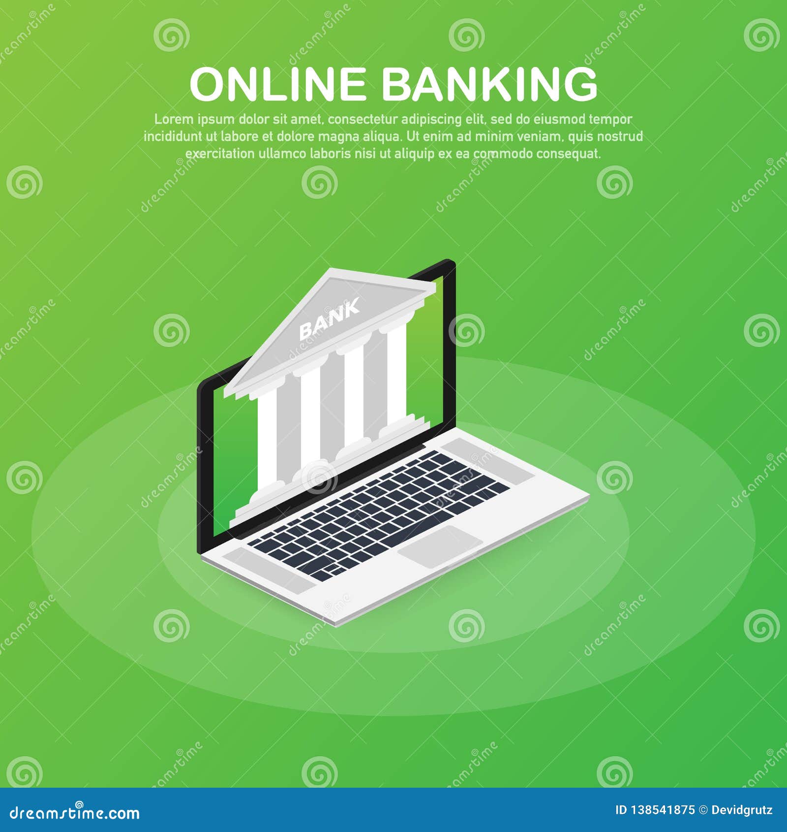 Web Concept for Online Banking. Modern Banner for Internet Banking ...