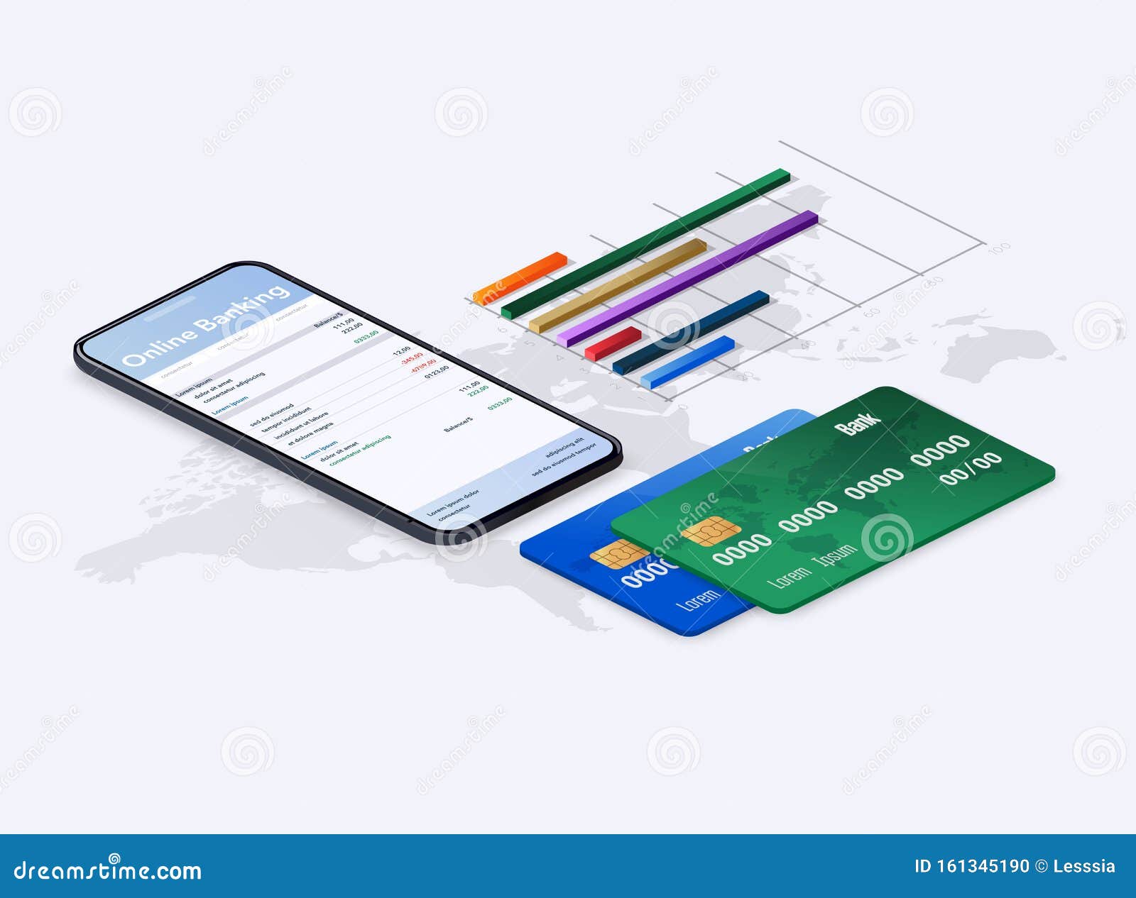 Web Concept for Online Banking. Vector Illustration Stock Vector ...