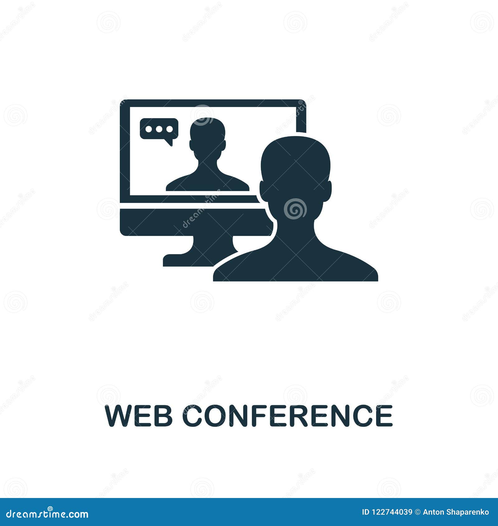 Web Conference Creative Icon. Simple Element Illustration. Web ...