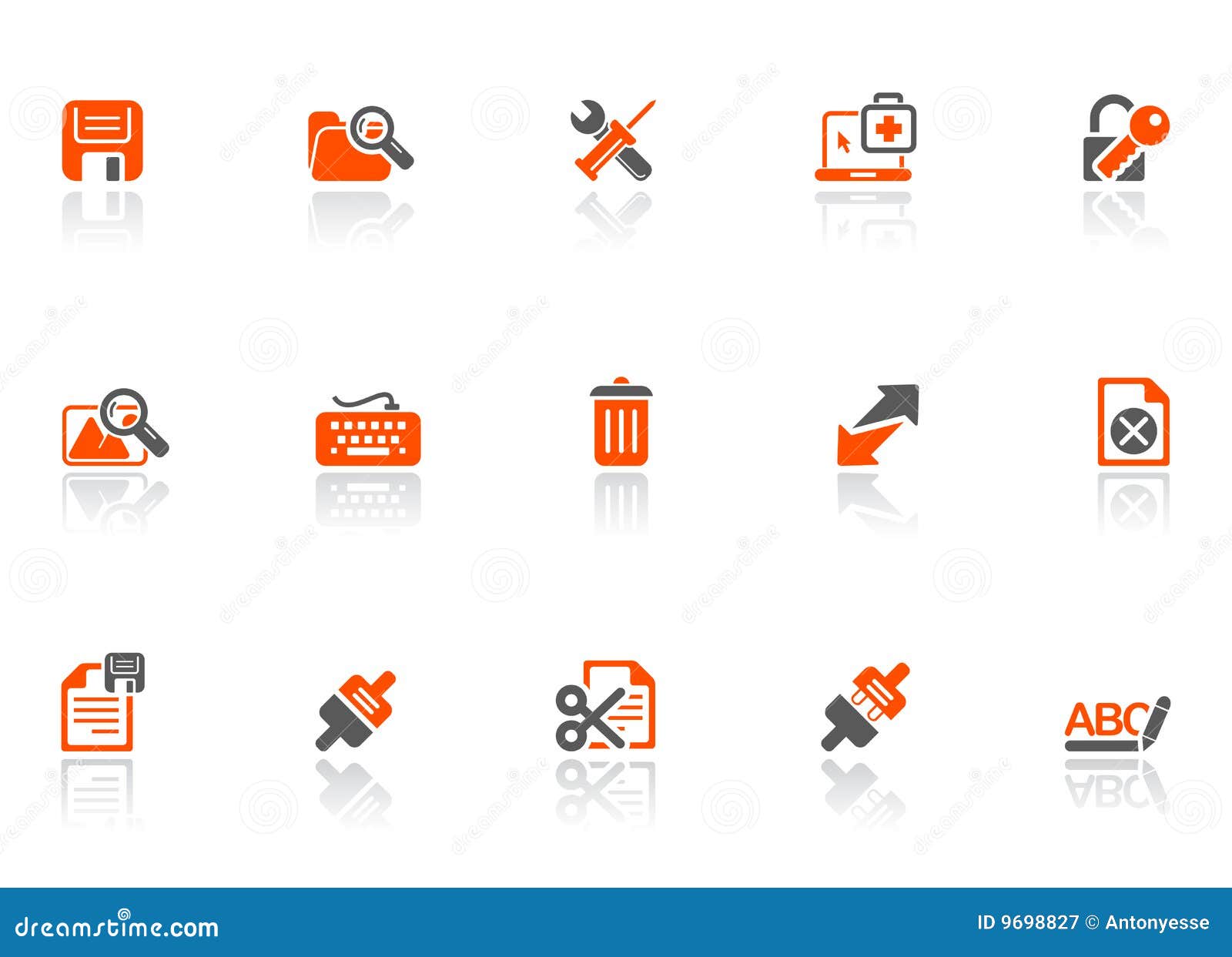 Web and connect icons stock vector. Illustration of icons - 9698827