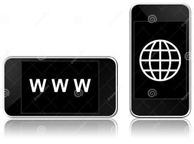 Web-connected smart phone stock illustration. Illustration of ipad ...