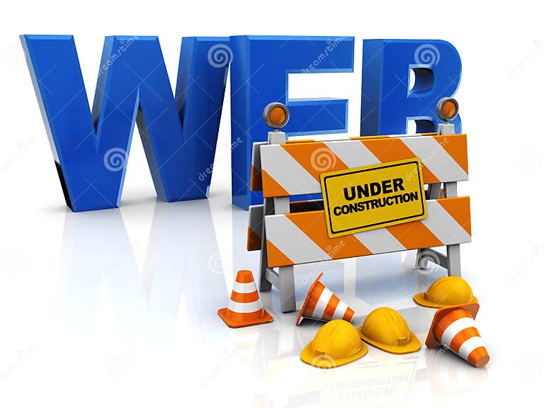 Web construction stock illustration. Illustration of blue - 23682068