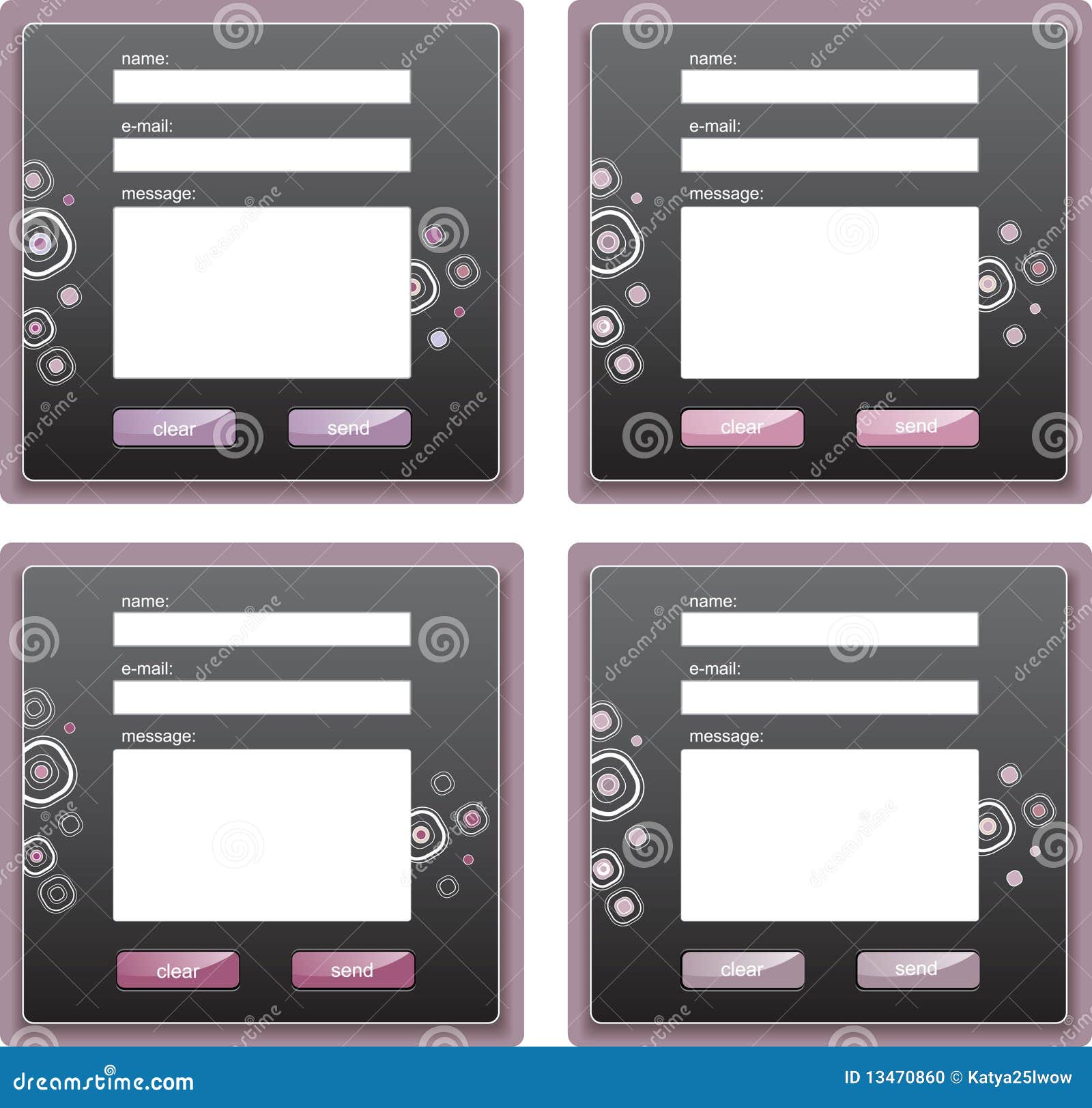 Contact Us Form. Blank Template To Get In Touch Frame. Website Mockup ...