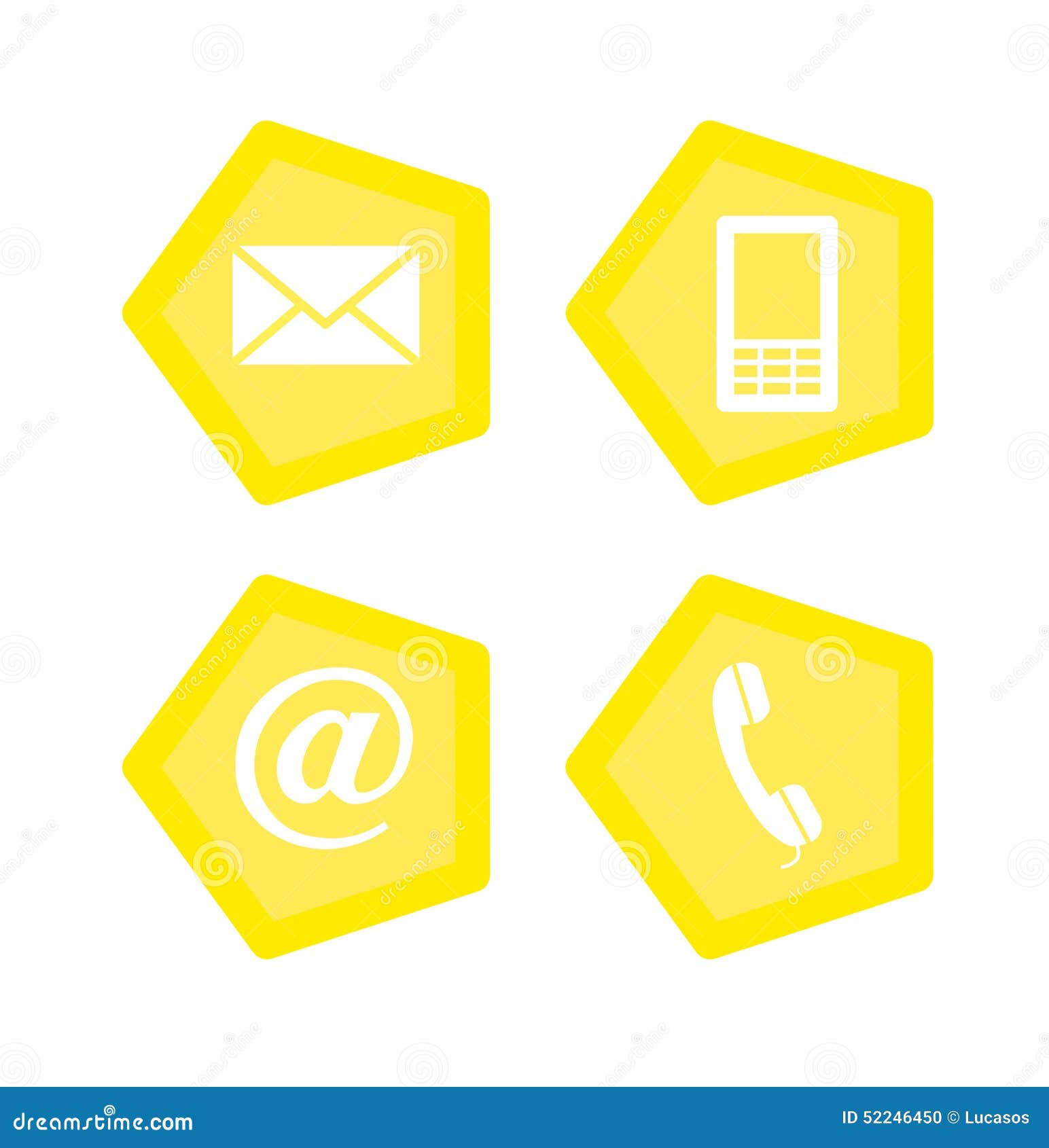 Web contact icons. stock vector. Illustration of concept - 52246450