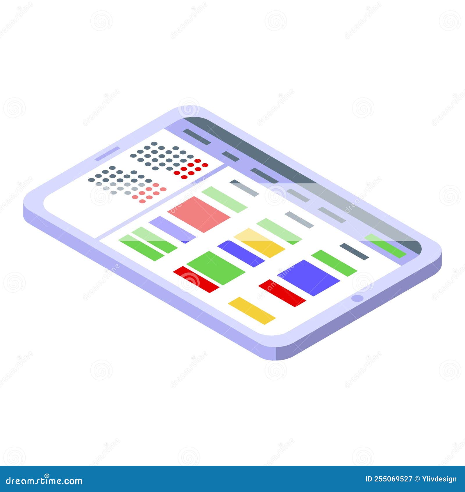 Web Content Icon Isometric Vector. Media Plan Stock Vector ...