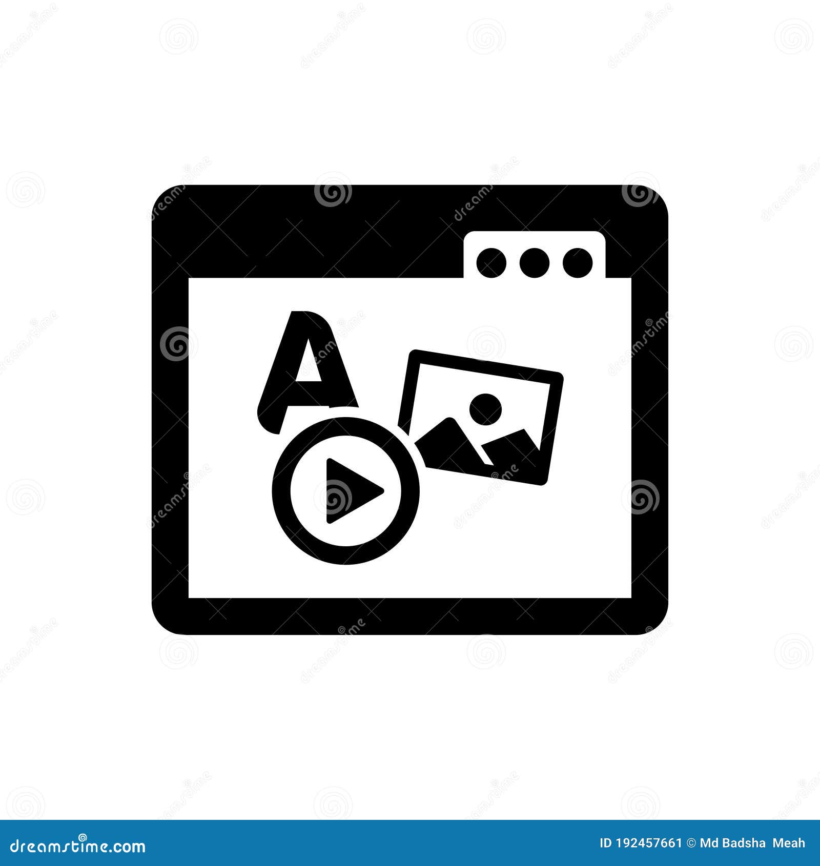 Web Content Icon stock vector. Illustration of sign - 192457661
