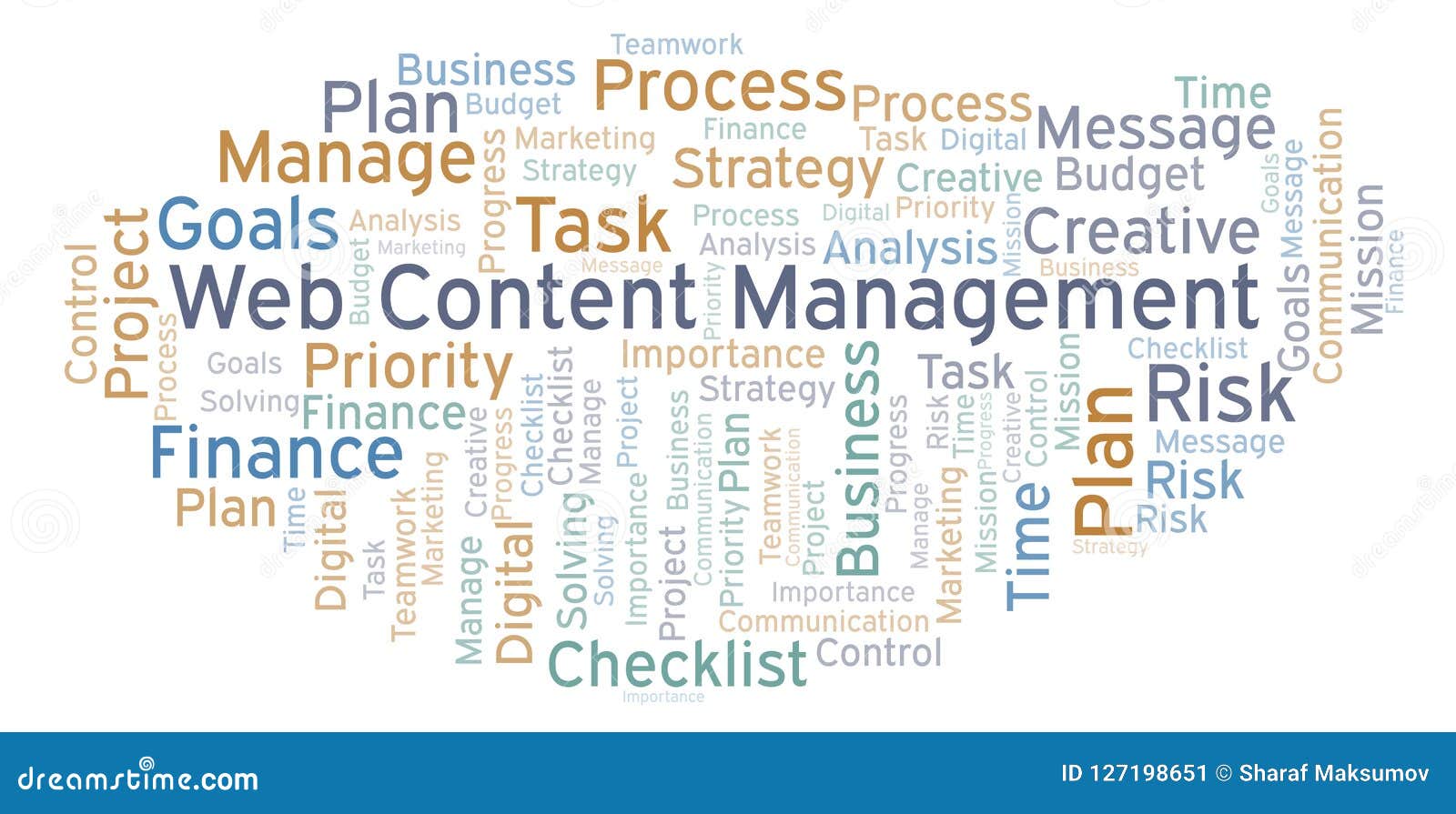 Web Content Management Word Cloud, Made with Text only. Stock ...