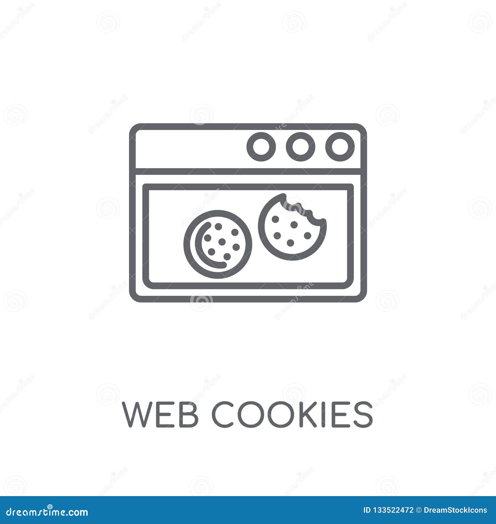 Web Cookies Linear Icon. Modern Outline Web Cookies Logo Concept Stock ... Web Cookies Linear Icon. Modern Outline Web Cookies Logo Concept Stock ...