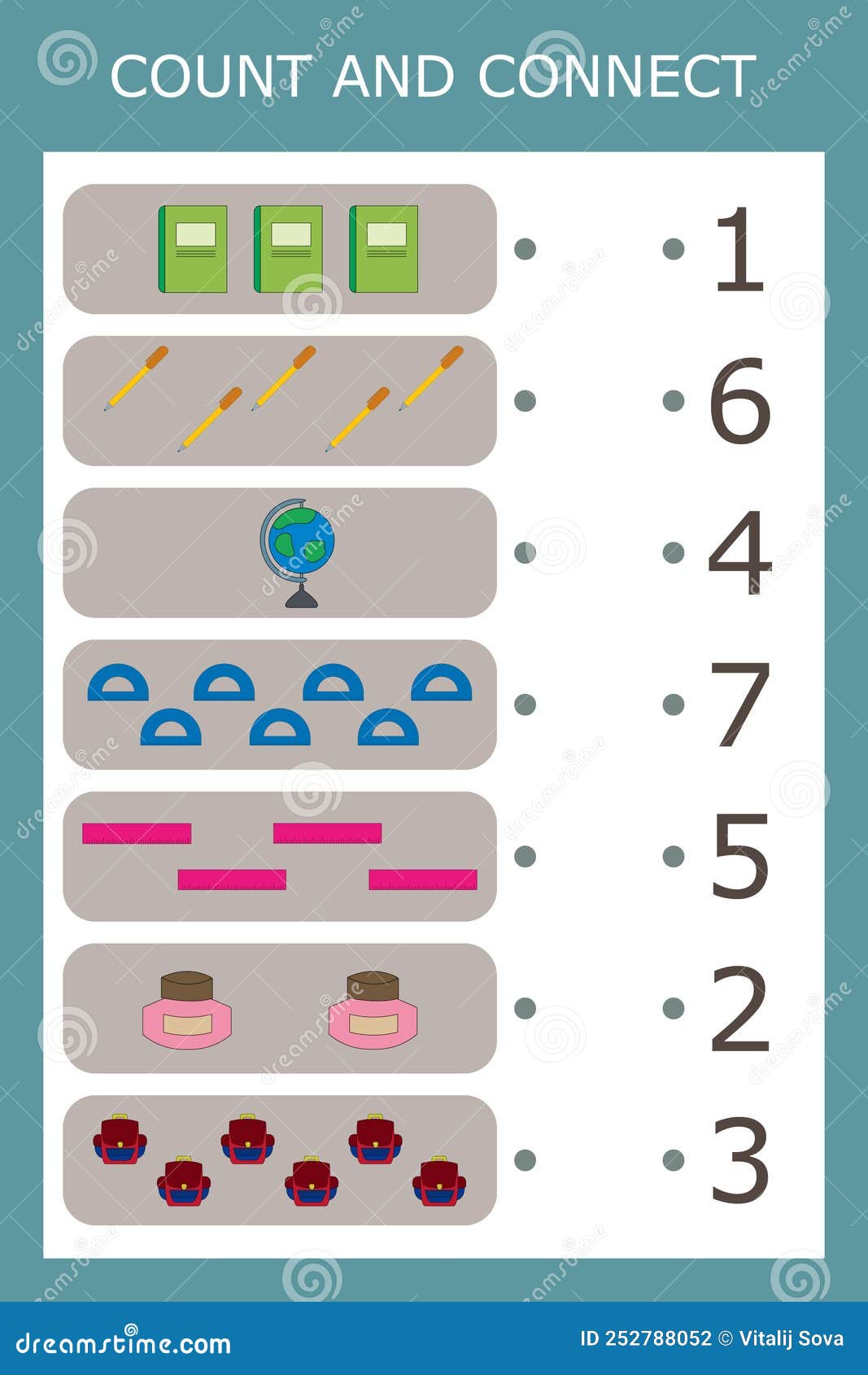 Educational Exercises for Preschool Children Stock Illustration ...