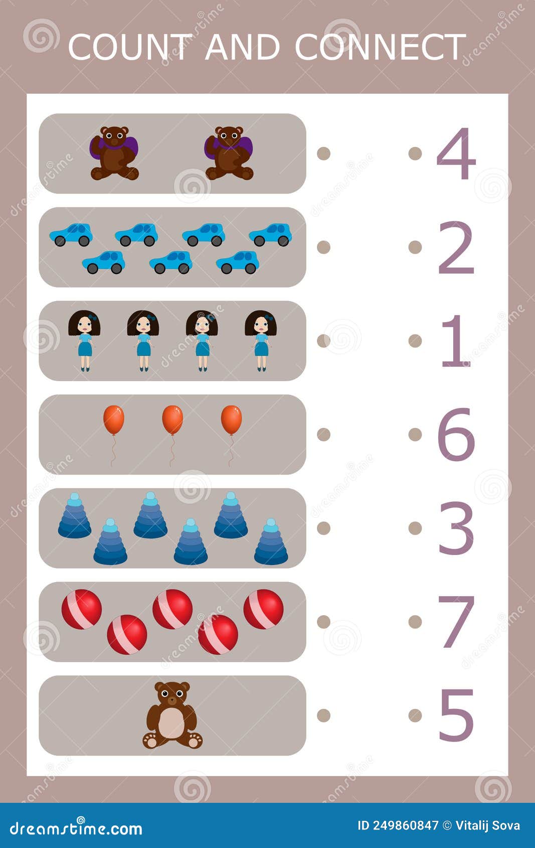 Educational Game for Preschool Children. Stock Illustration ...