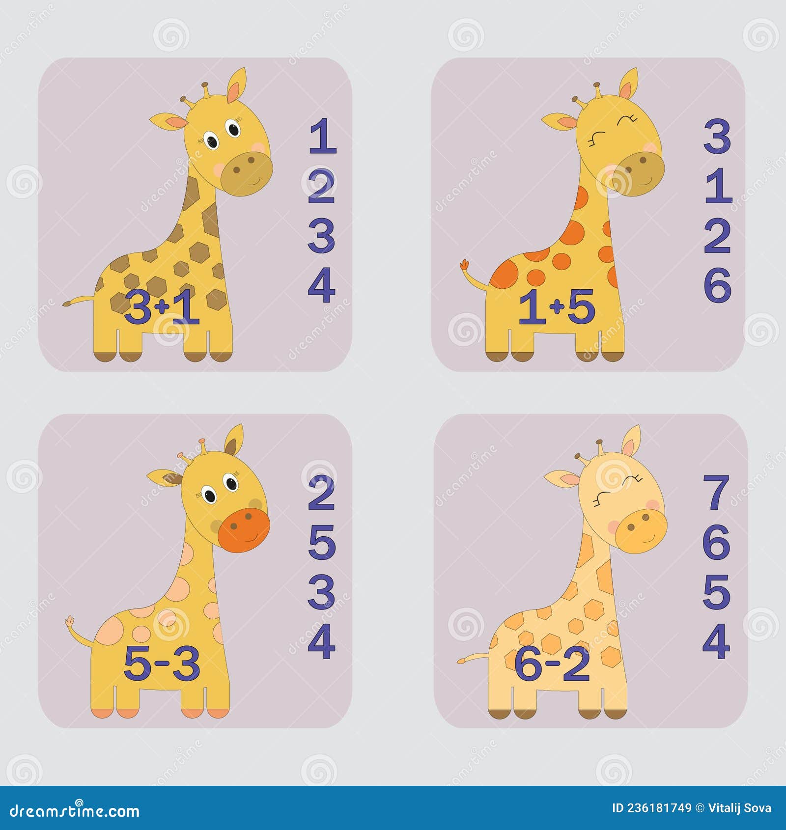 Educational Game for Children Stock Illustration - Illustration of game ...