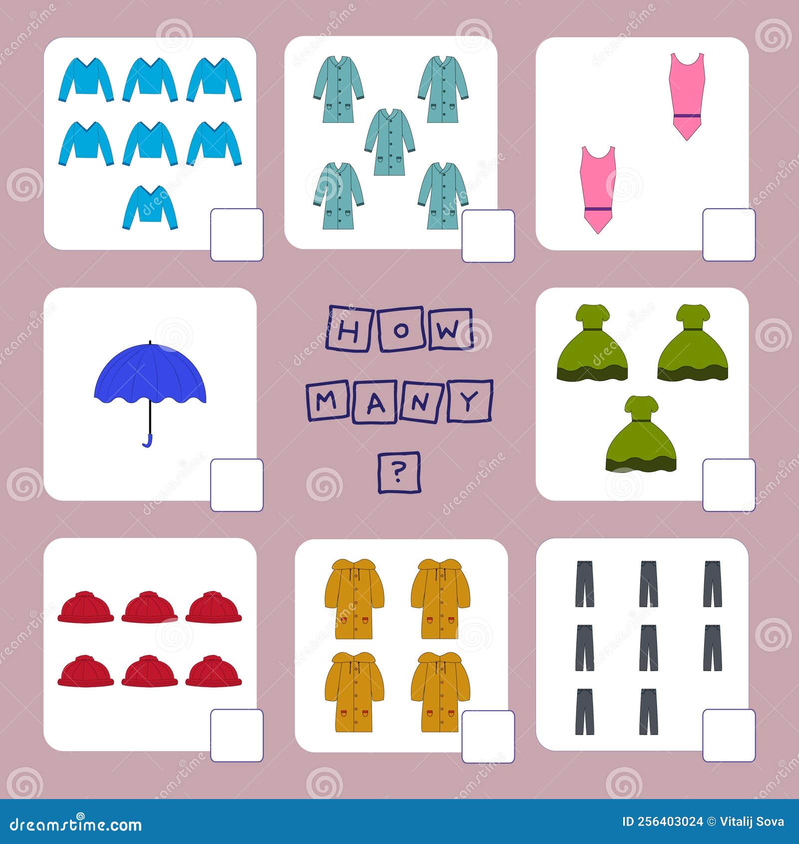 Educational Game for Children Stock Illustration - Illustration of ...