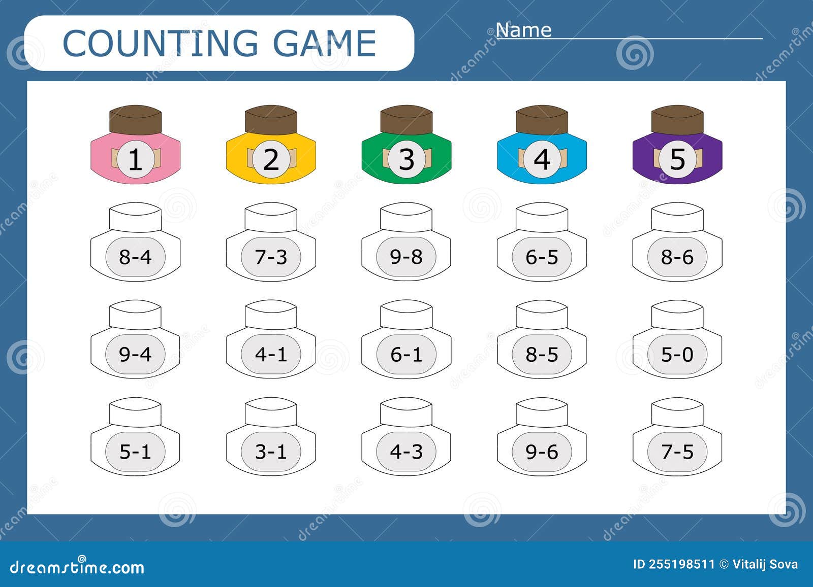 Educational Game for Children Stock Illustration - Illustration of cute ...