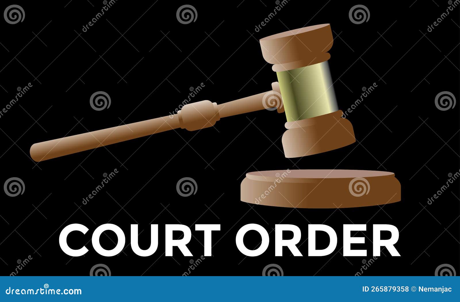 Court order, judge gavel stock illustration. Illustration of legal ...