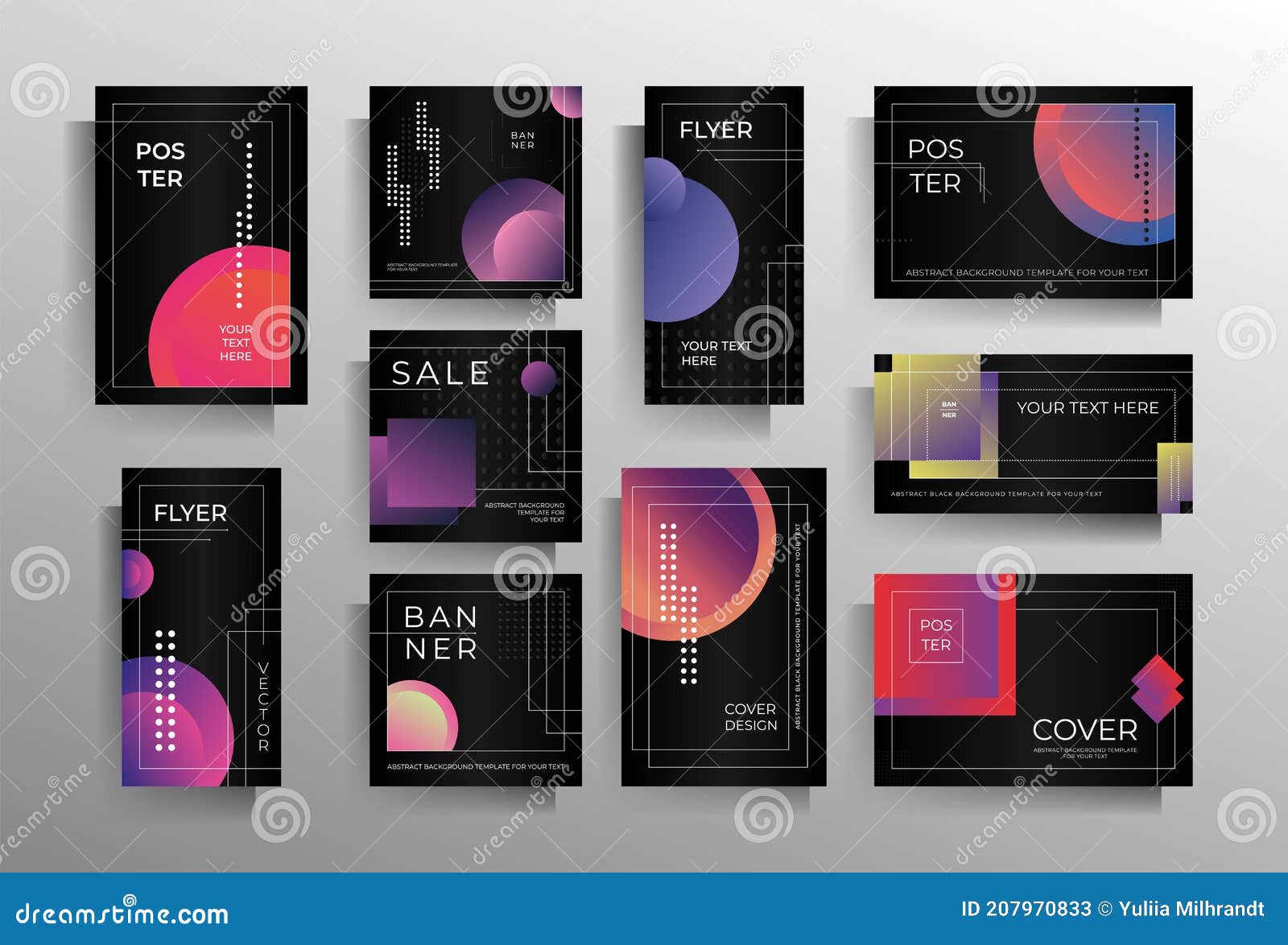 Cover of a Banner, Flyer, Poster a Set of Templates of Different ...