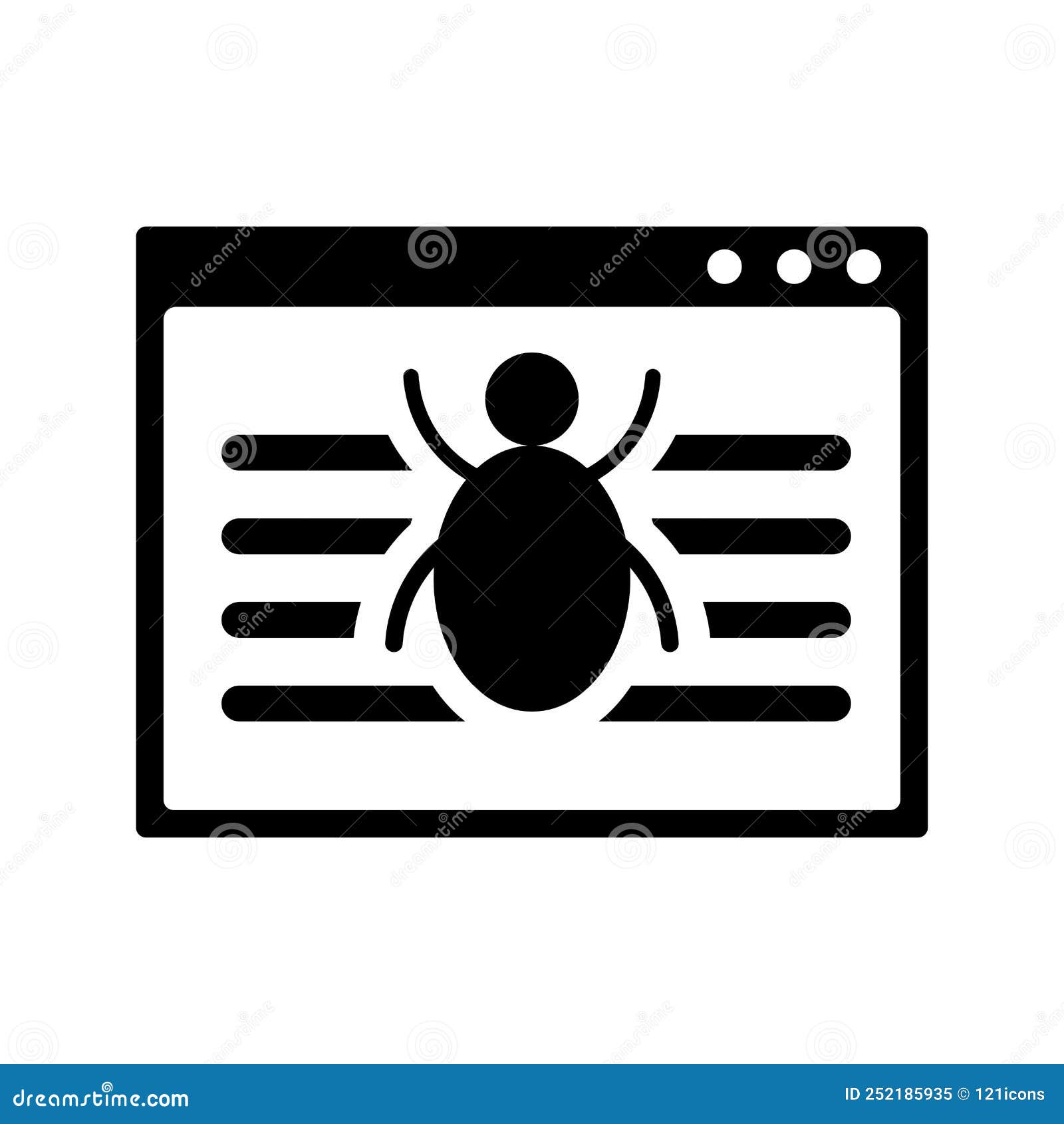 Web Crawling Icon. Black Vector Graphics Stock Illustration ...