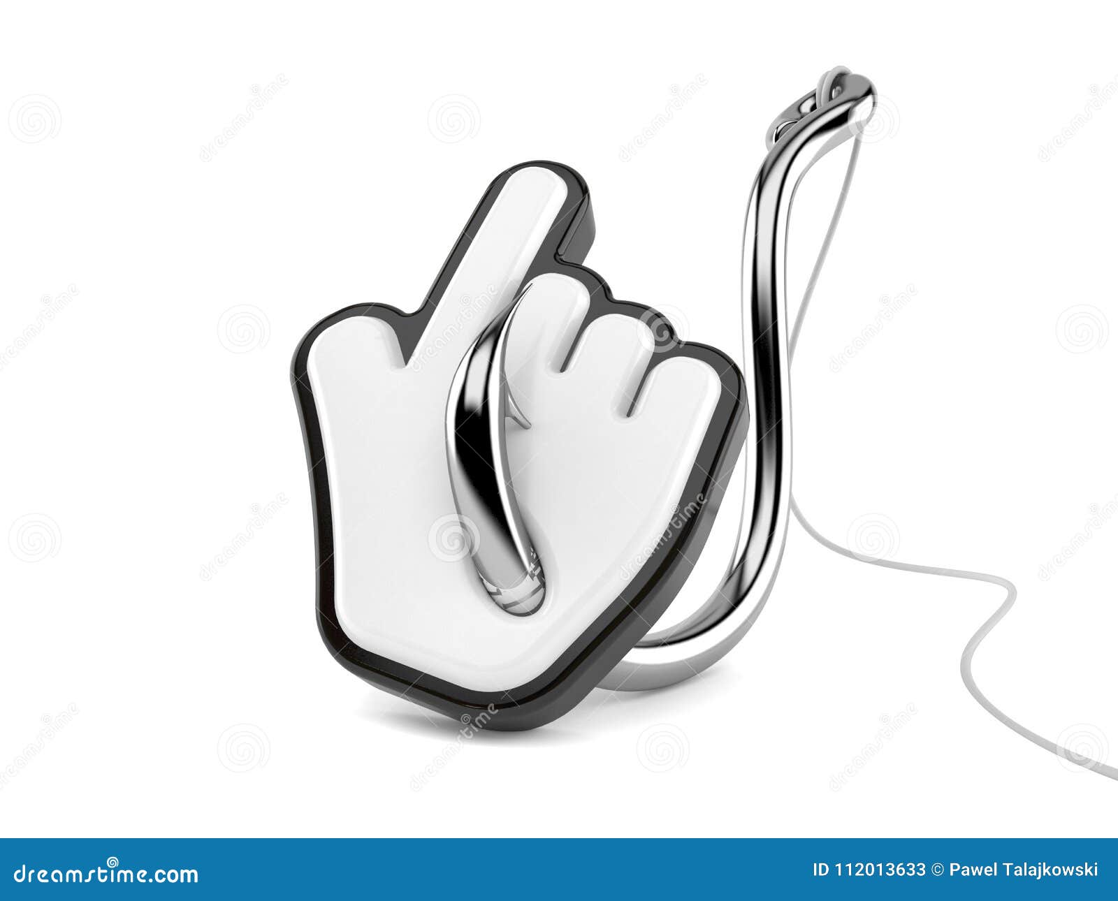 Web Cursor with Fishing Hook Stock Illustration - Illustration of sharp ...