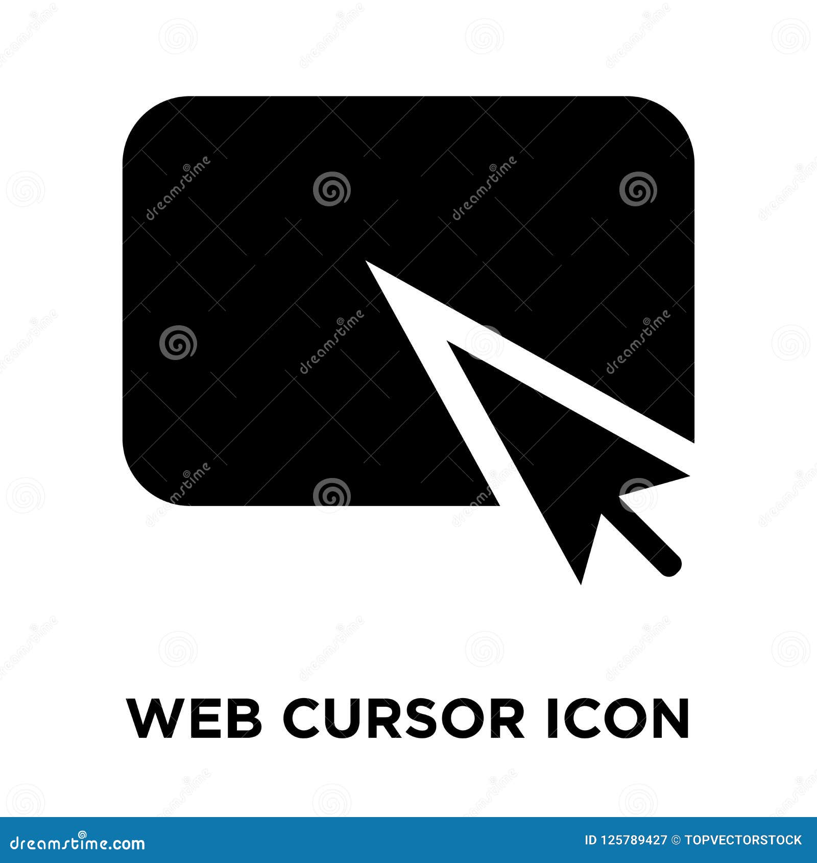 Web Cursor Icon Vector Isolated on White Background, Logo Concept of ...