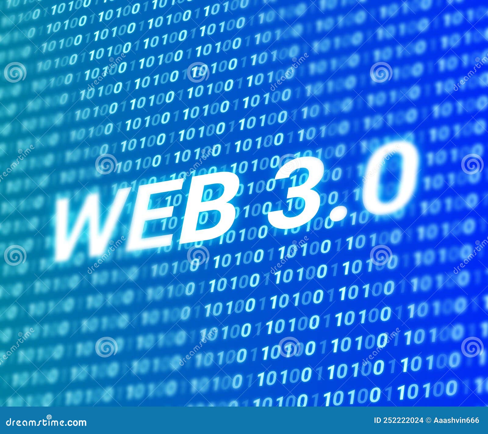 Web 3.0 3d Digital Background Stock Illustration - Illustration of ...