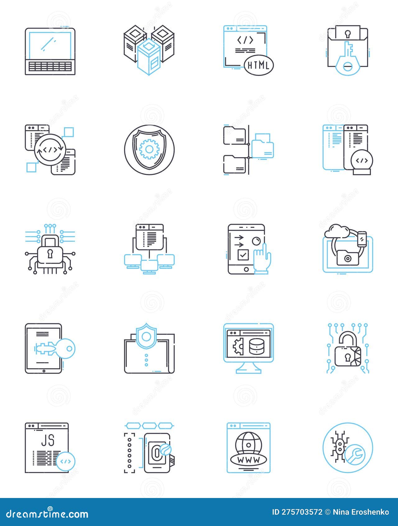 Web Data Linear Icons Set. Scraping, Extraction, Parsing, Analytics ... Web Data Linear Icons Set. Scraping, Extraction, Parsing, Analytics ...