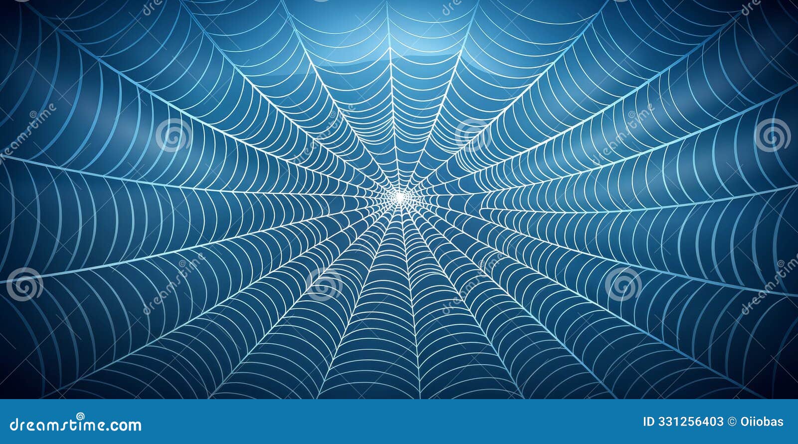 Web of Deception - Digital Illustration, Blue Spider Web, Abstract ...