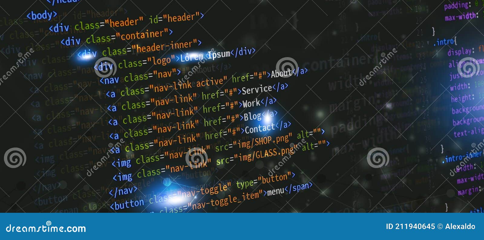 Web Deleloping Website Banner Stock Image - Image of technology, html: 211940645