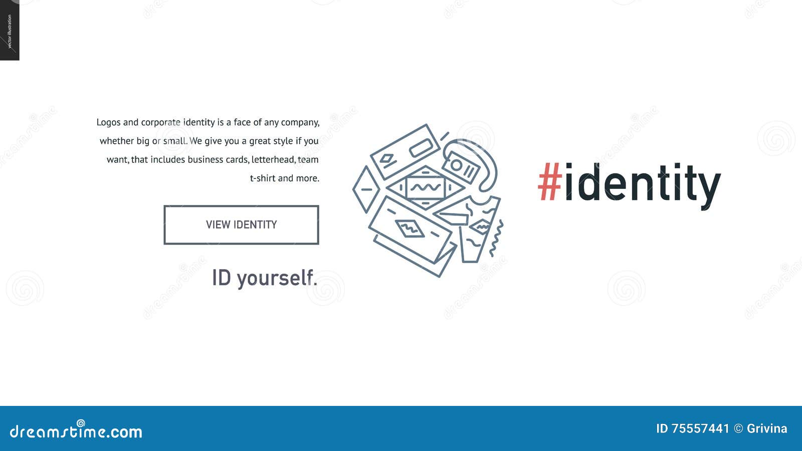 Web Design Block Website Template Stock Vector - Illustration of logo ...