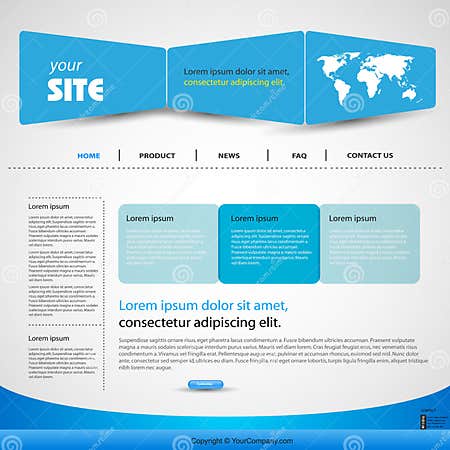 Web design blue template stock vector. Illustration of line - 22942308