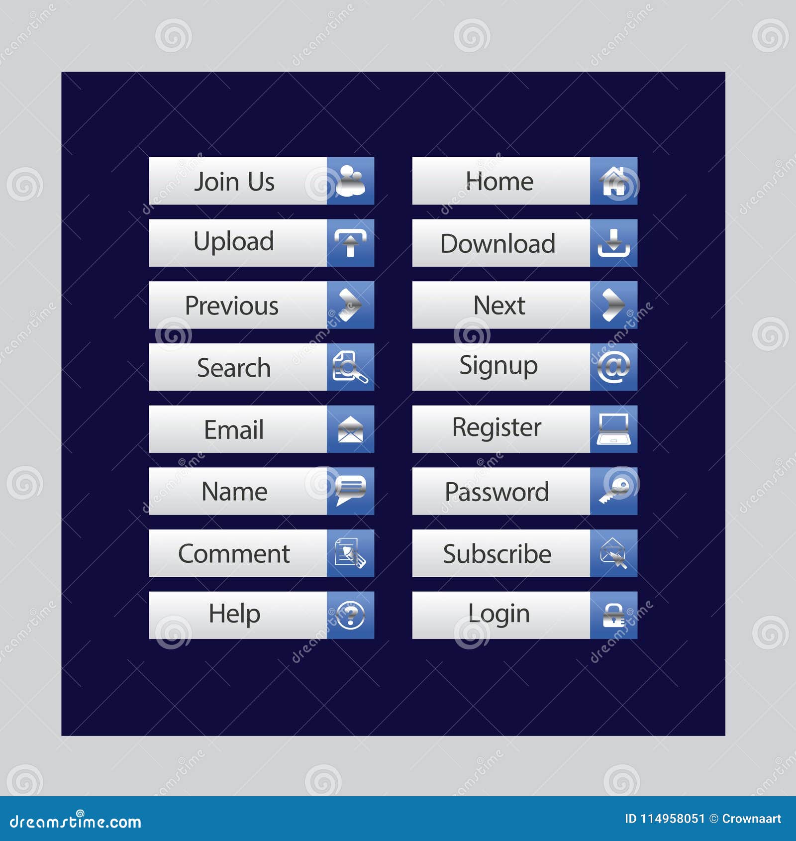 Web Design buttons Theme stock illustration. Illustration of colorful - 114958051